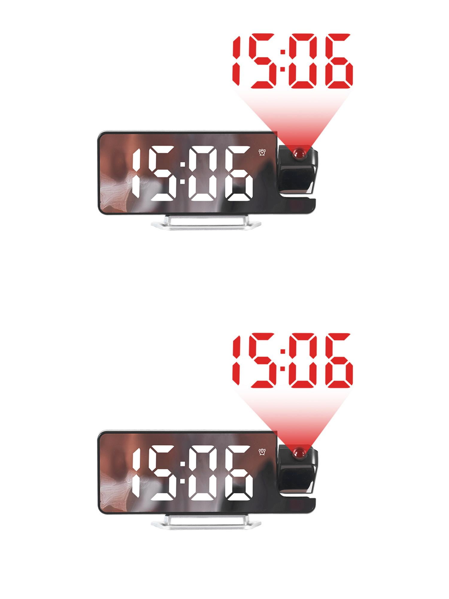 NOMADIC NOOK 2 Pcs Projection Alarm Clocks with Big Numbers Temperature ...