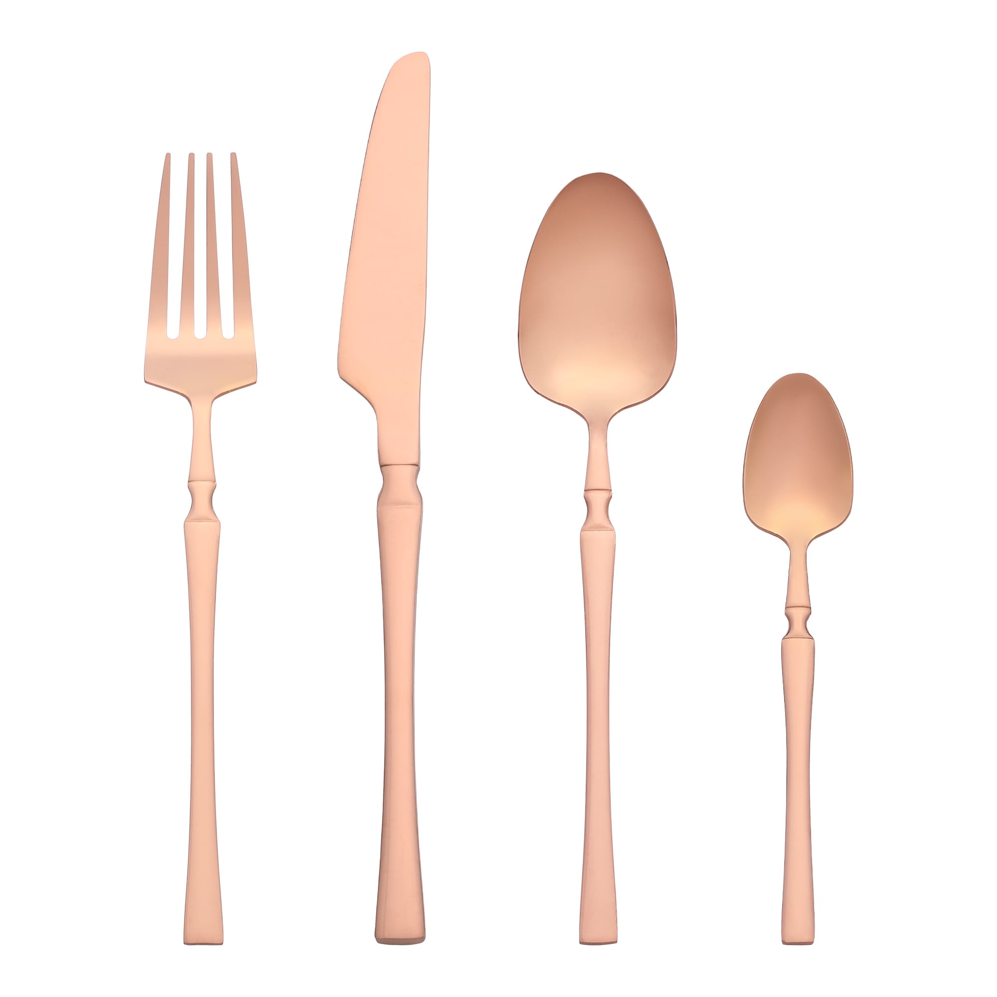 REGALWOVEN 20 Piece Silverware Set, Stainless Steel Flatware, Mirror ...