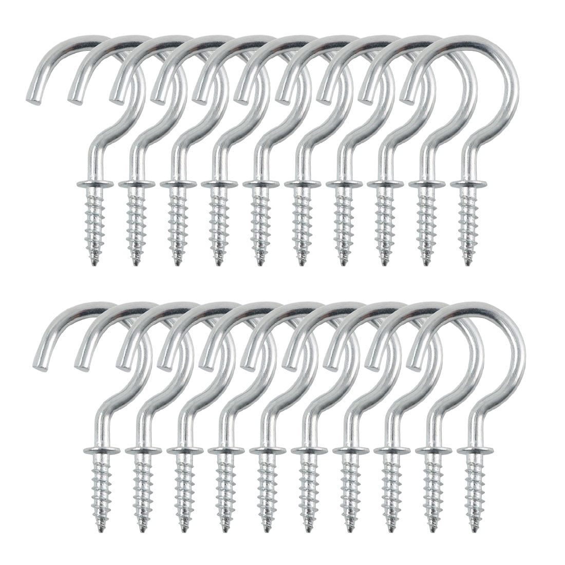 REGALWOVEN 20Pcs Cup Ceiling Hooks 1 inch Chrome Plating Screw-in ...