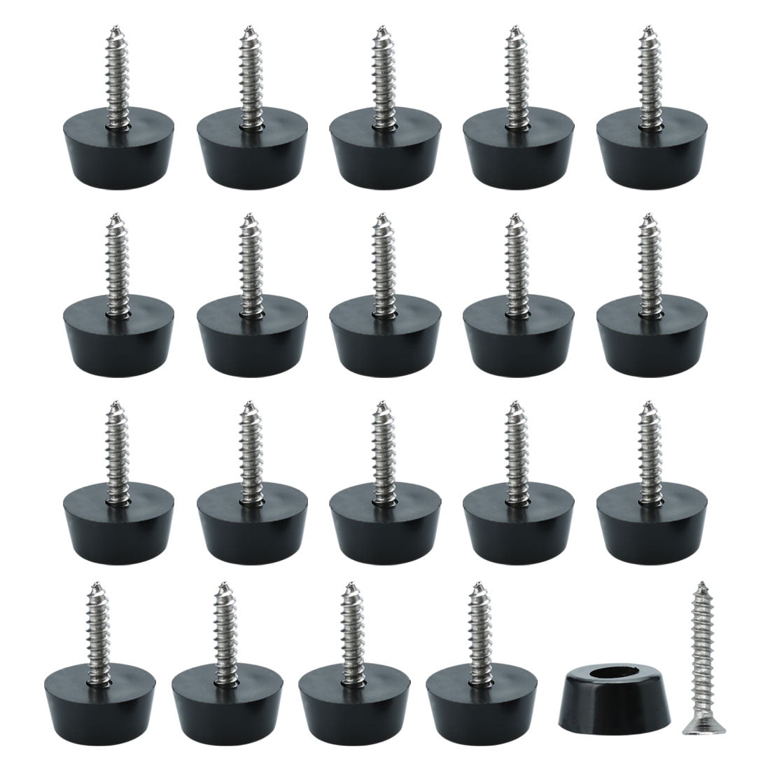 20Pcs Rubber Feet Bumper Pad Feet with Metal Washer and Screws ...
