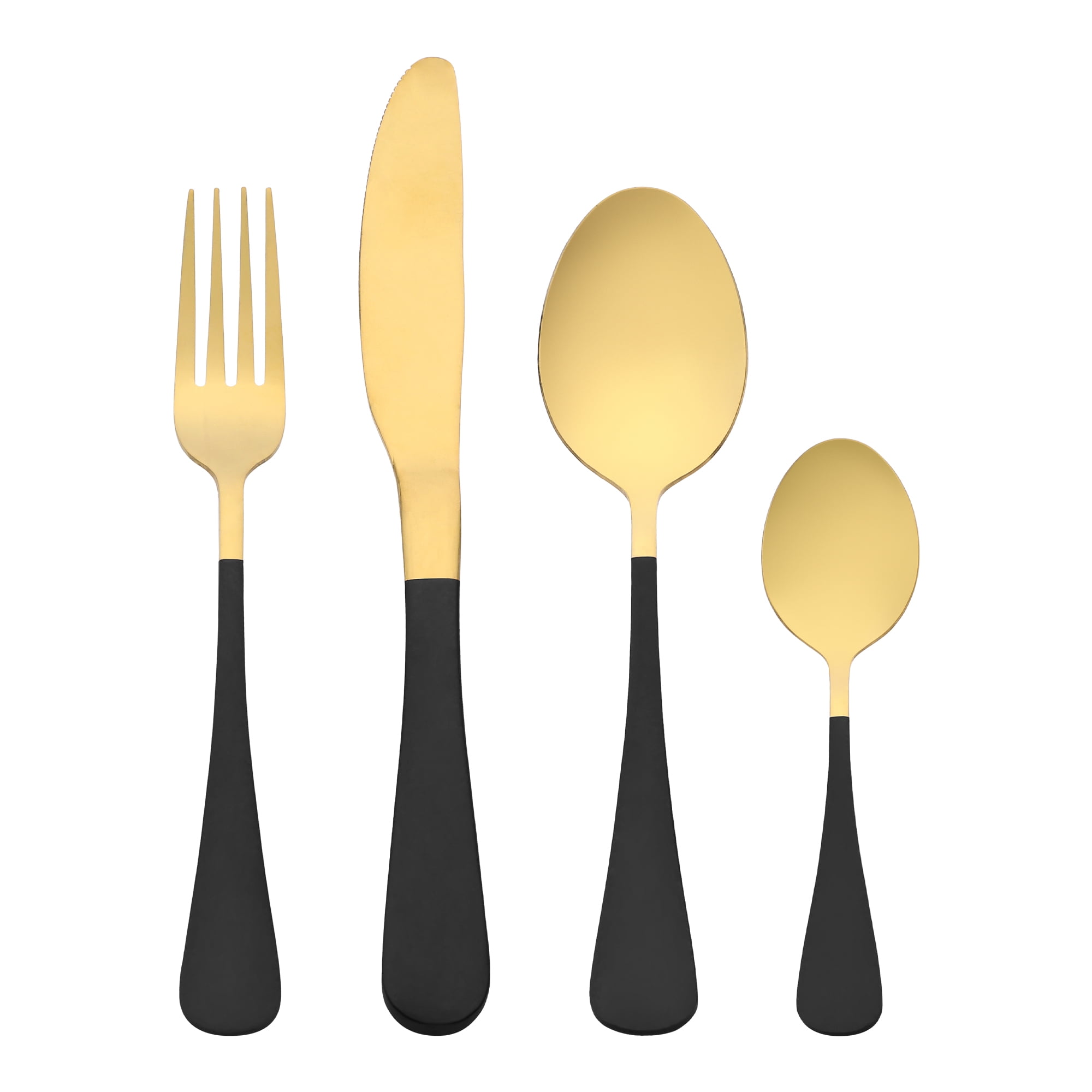 REGALWOVEN 24 Pieces Silverware Set, Stainless Steel Flatware Set with ...