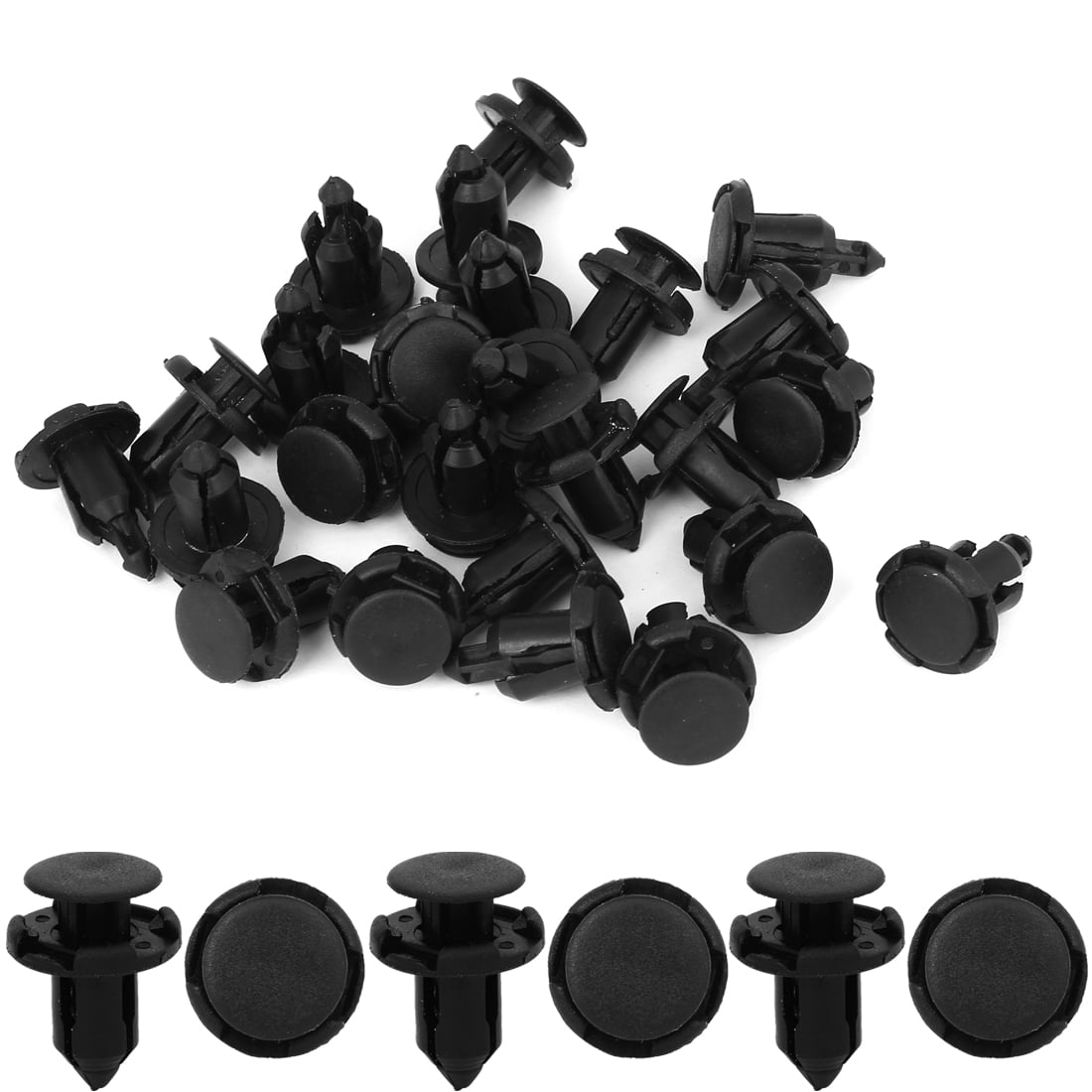 REGALWOVEN 25 Pcs Car Interior Trim Clips Black Nylon Push in Rivet ...