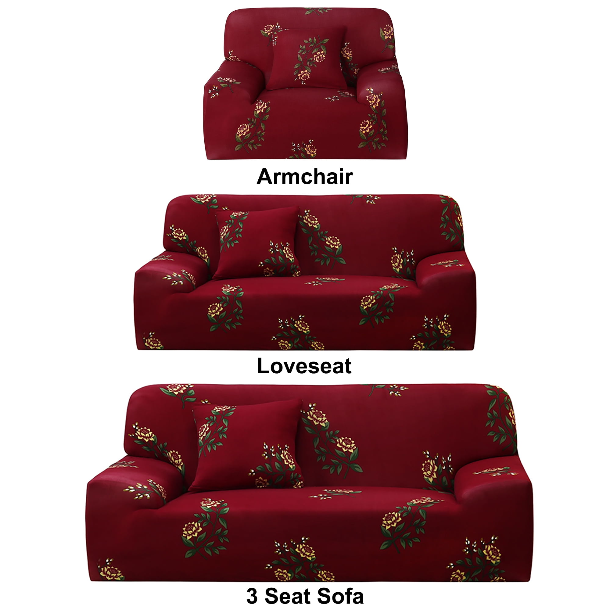 REGALWOVEN 3 Pack Sofa Slipcover Stretch Thick Couch Cover, 1/2/3 ...