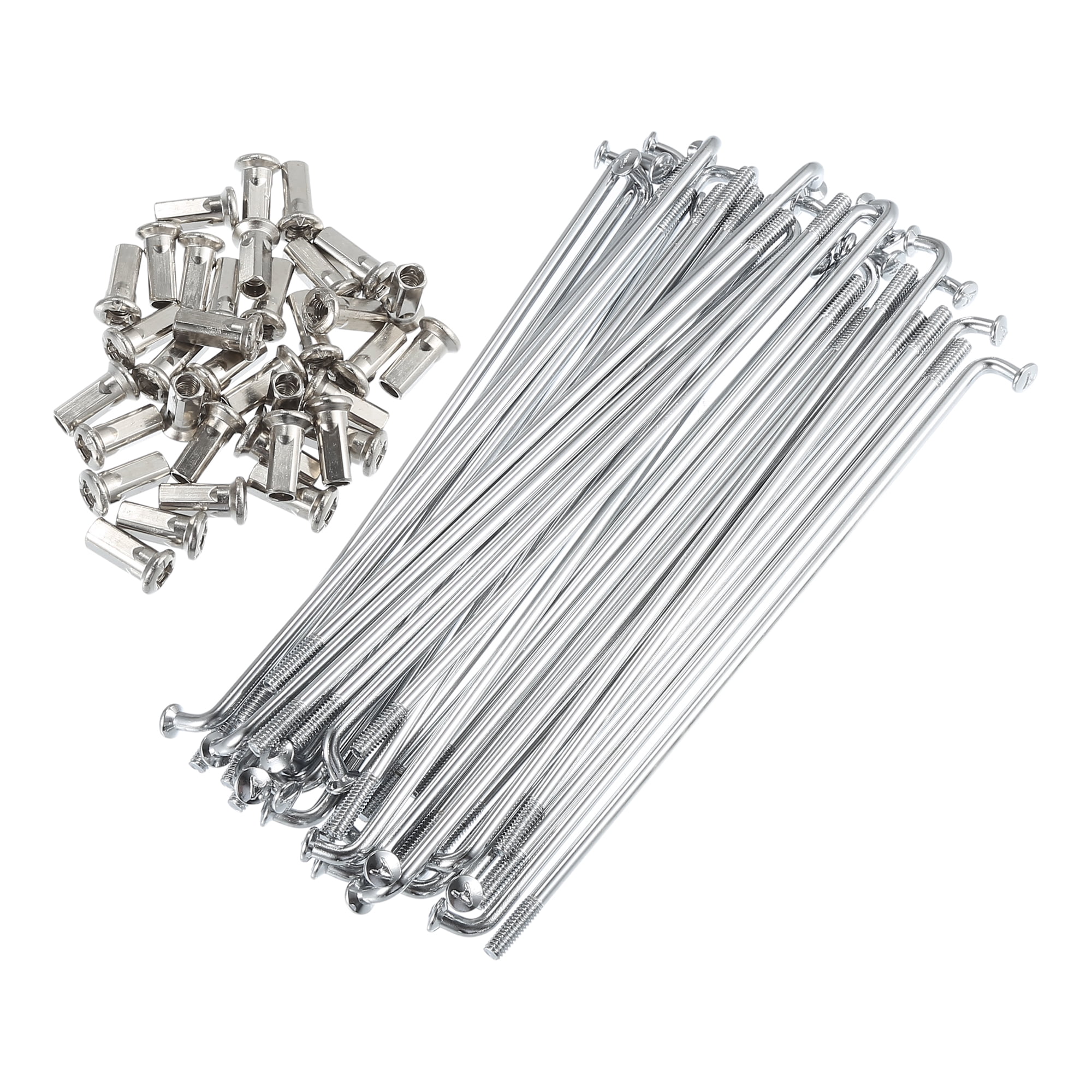 REGALWOVEN 36pcs Silver Tone 4mm Thread Dia 170mm Length Motorcycle ...