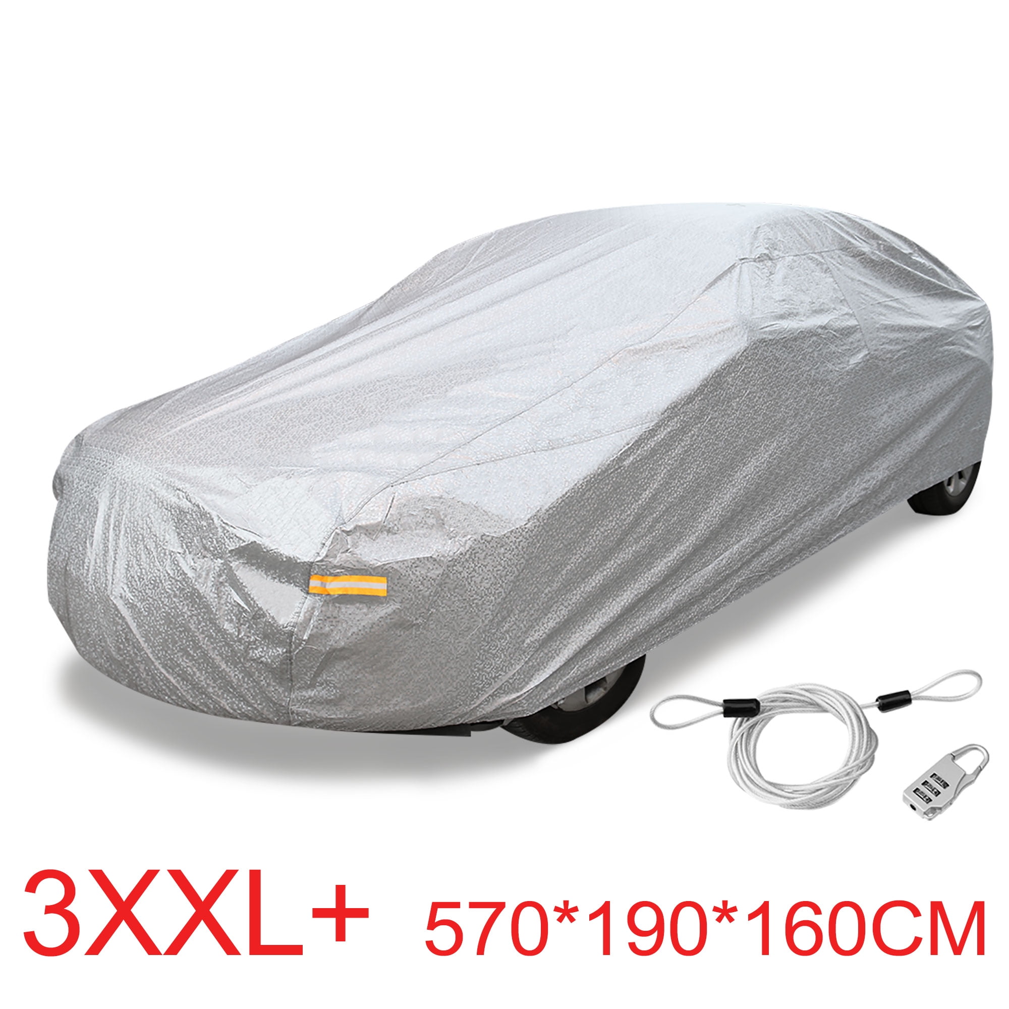 REGALWOVEN 3XXL+ Silver Tone Car Cover Waterproof Breathable Heat ...