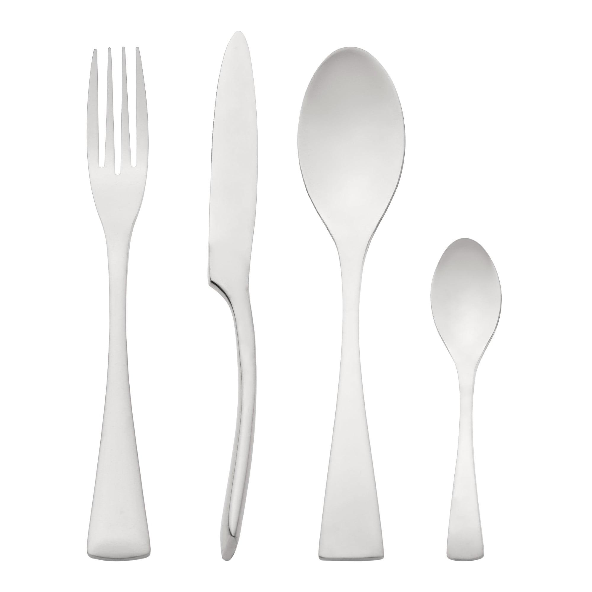 REGALWOVEN 4 Pieces Silverware Set, Stainless Steel Flatware with Knife ...