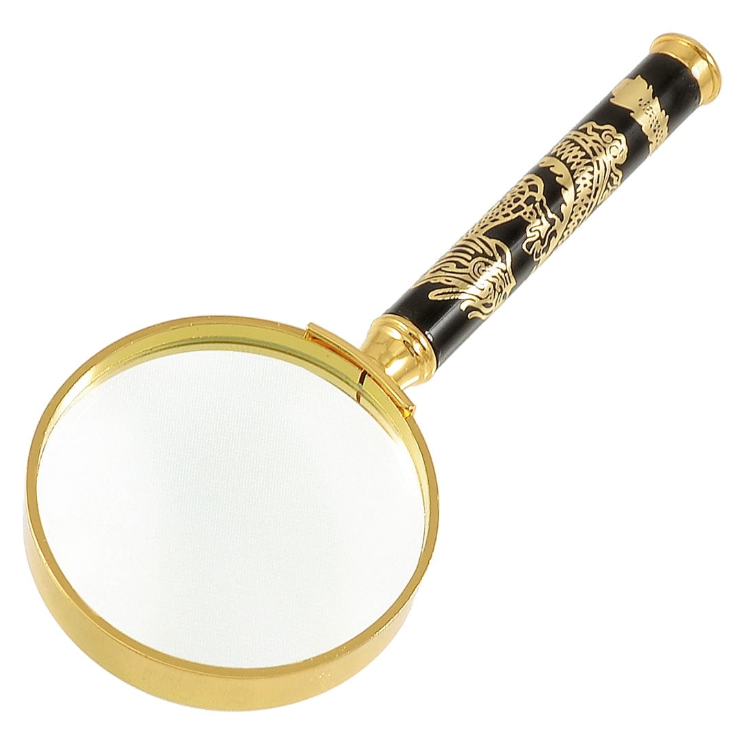 REGALWOVEN 4X Metal Frame Dragon Pattern Handle Magnifying Glass ...