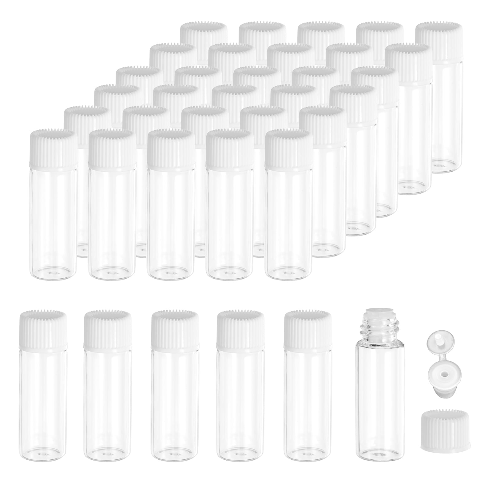 REGALWOVEN 5ml Essential Oil Bottles, 36 Pack Clear Glass Bottles with ...