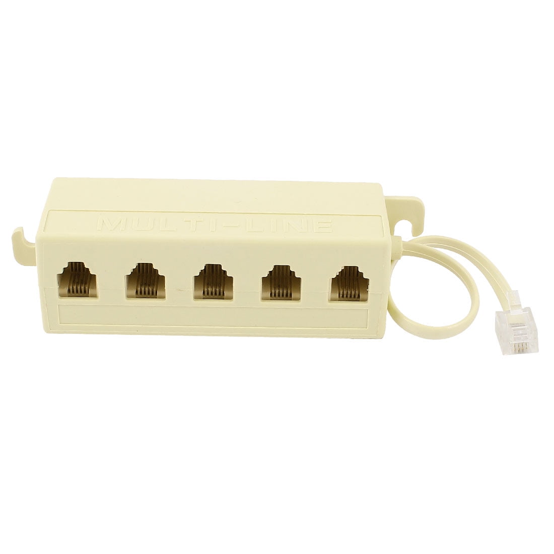 REGALWOVEN 6P4C RJ11 5 Way Outlet Modular Jack Telephone Line Adapter ...