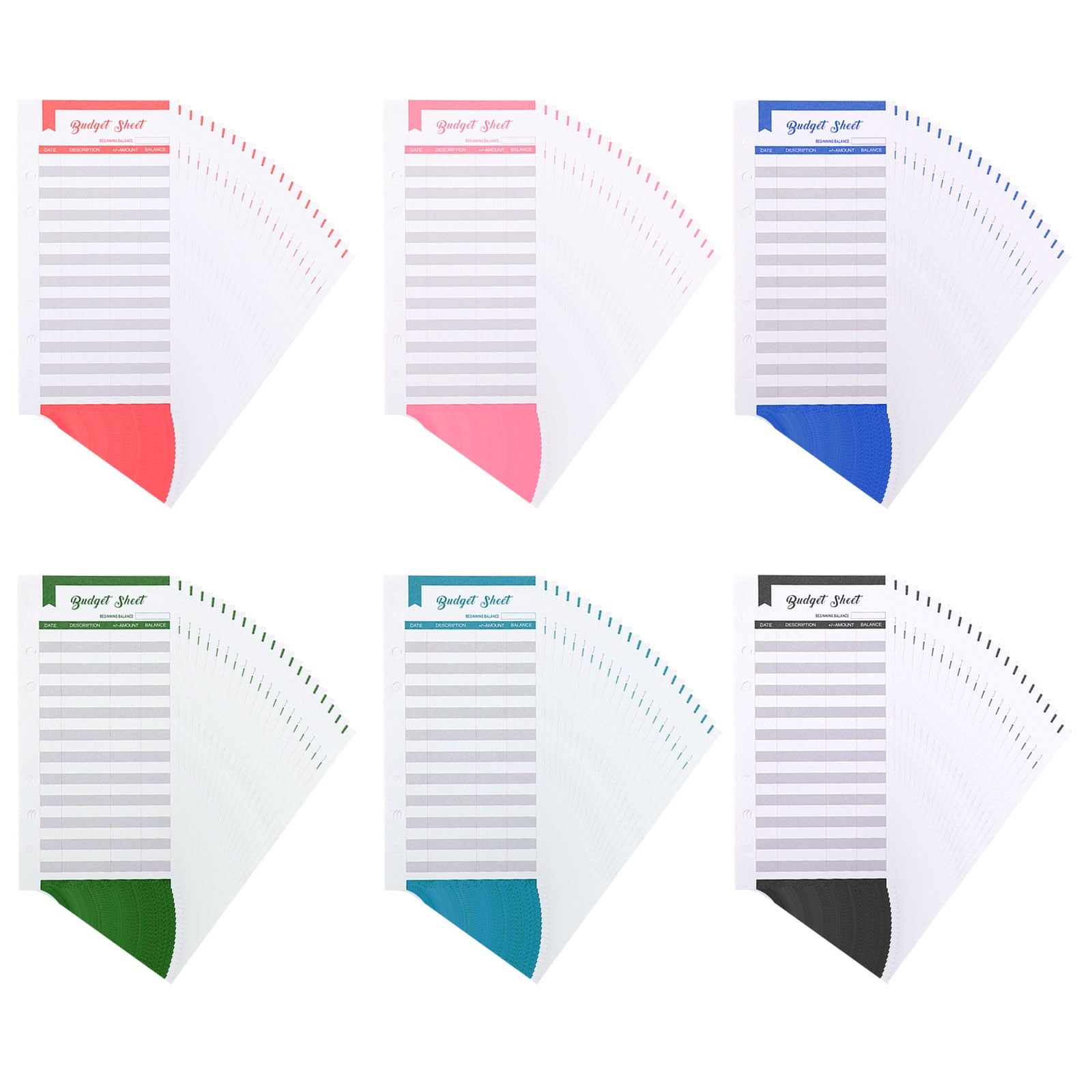 REGALWOVEN A6 Budget Sheets 6-Hole Expense Tracker Money Sheets for ...