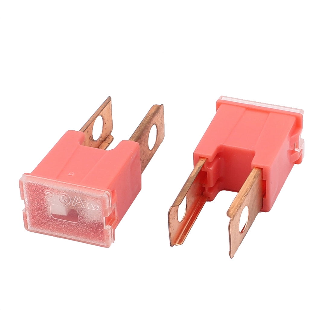 REGALWOVEN Auto Car 30A 32V Male PAL 2 Straight Slow Blow Fuse Red 2 ...