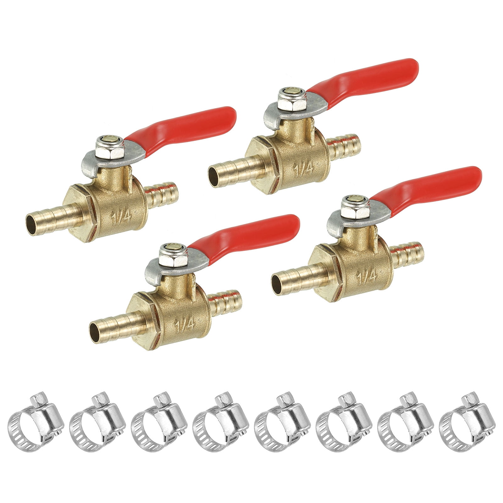 REGALWOVEN Ball Valve, Brass Shut-off Valve Switch Hose Barb Pipe ...