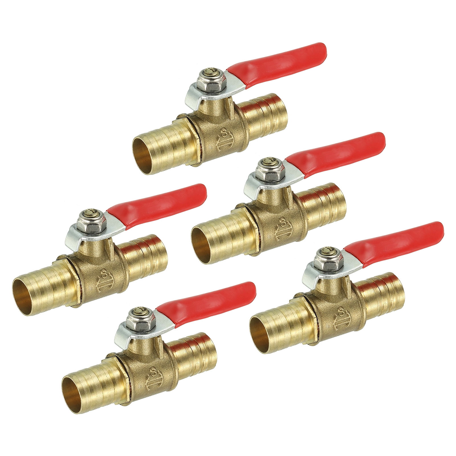 REGALWOVEN Ball Valve, Brass Shut-off Valve Switch Hose Barb Pipe Tube ...