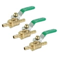 REGALWOVEN Brass Mini Ball Valve Shut-off Valve Hose Barb Red Handle ...