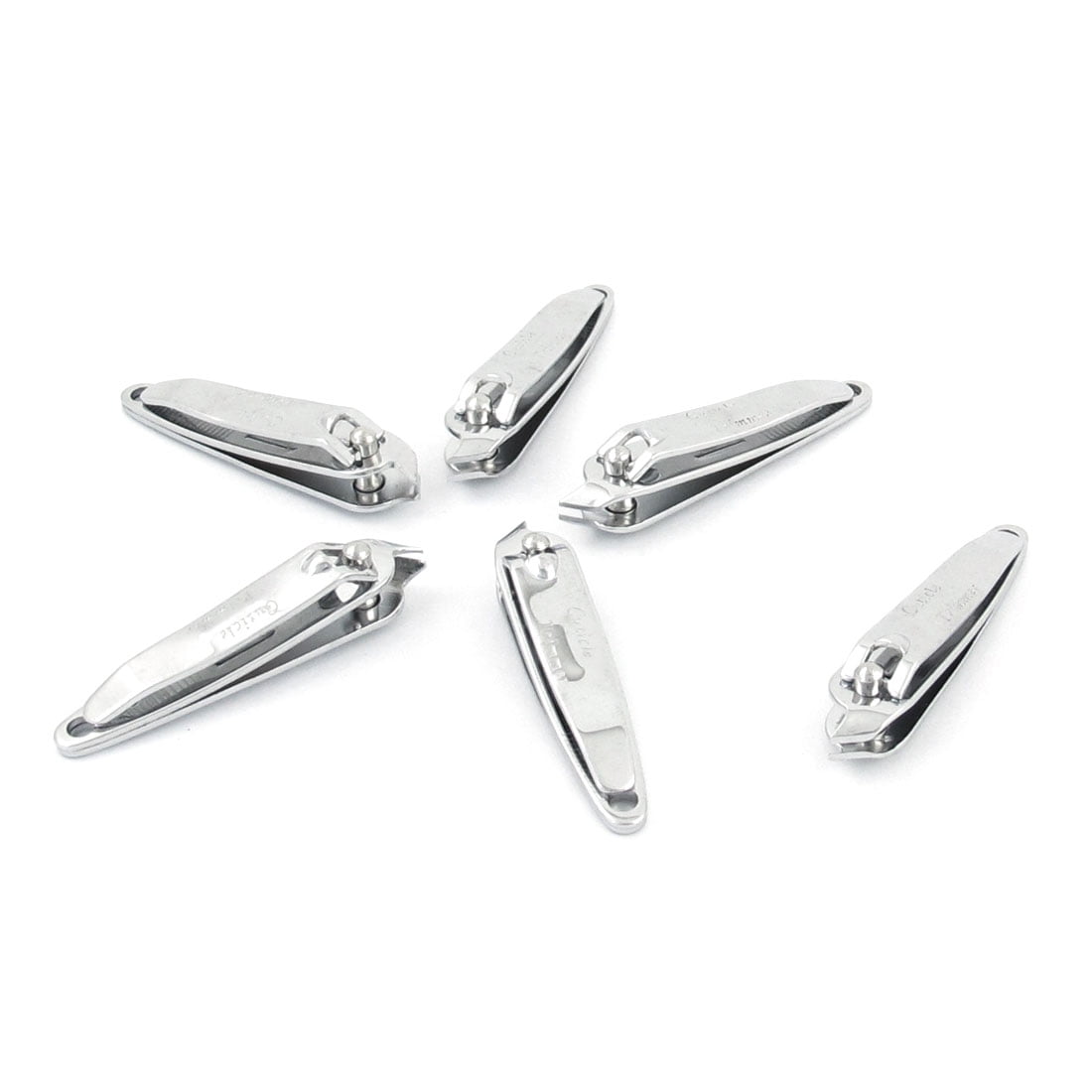 REGALWOVEN Beauty Tool Metallic Slanted Tip Nail Clipper Trimmer 6 Pcs ...