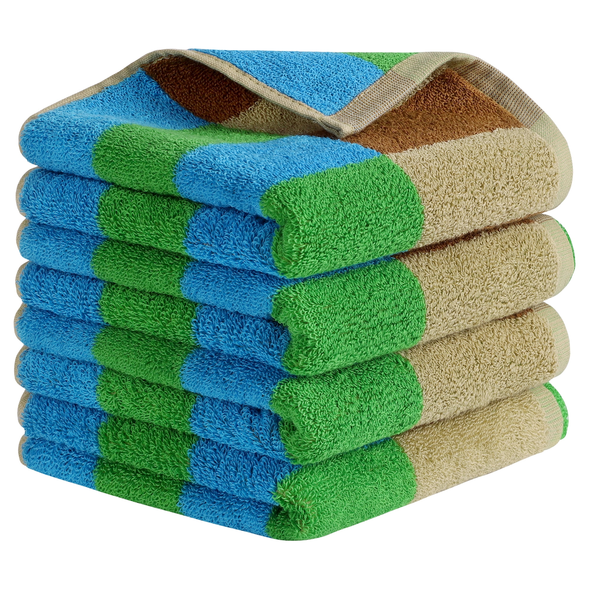 REGALWOVEN Checkered Cotton Hand Towels for Bathroom, Soft Absorbent ...
