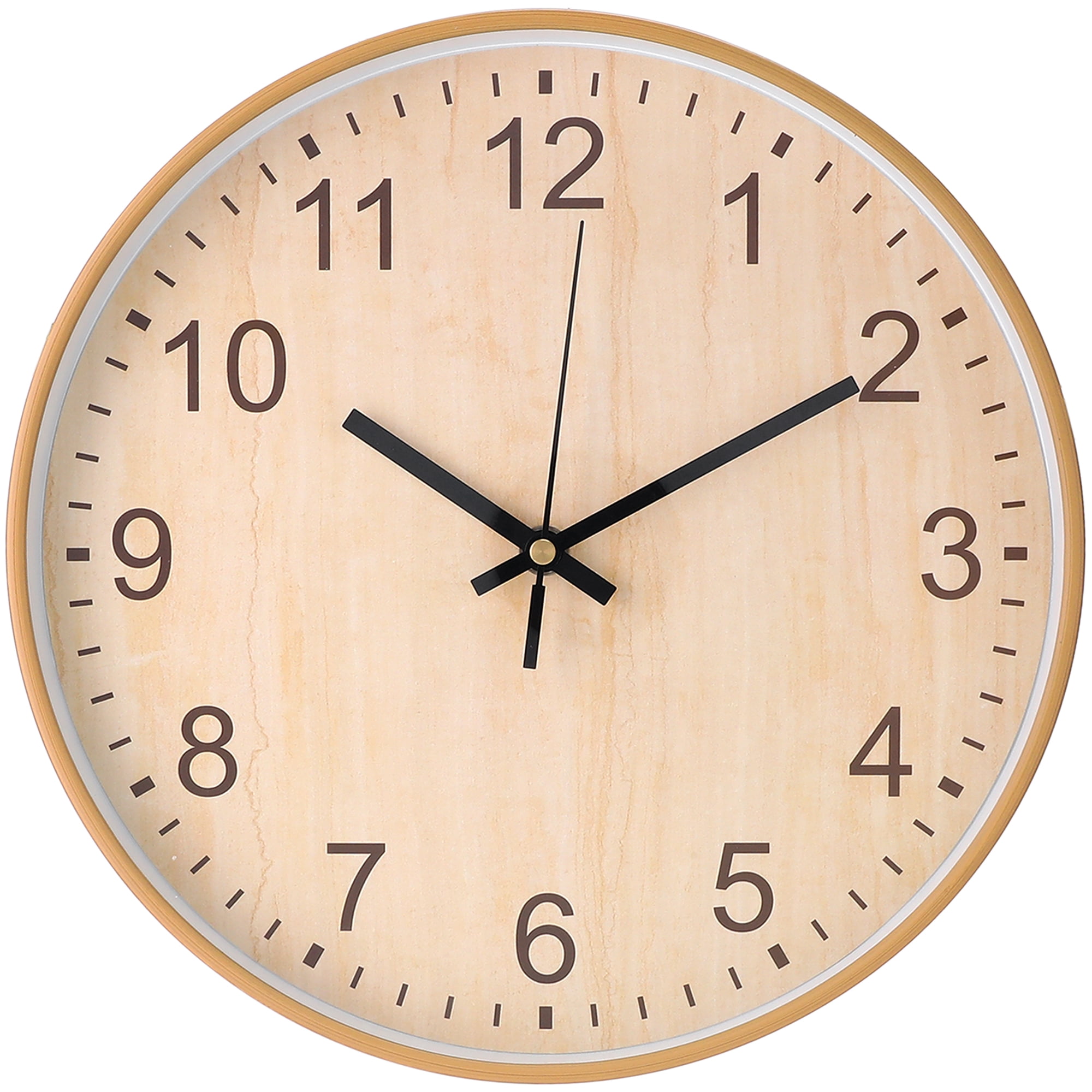 REGALWOVEN Classroom Wall Clock for Time Teaching, Non-Ticking Battery ...