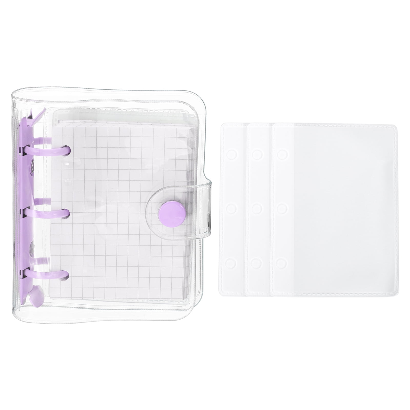 REGALWOVEN Clear 3 Ring Binder Cover, Notebook Binder Mini Refillable ...