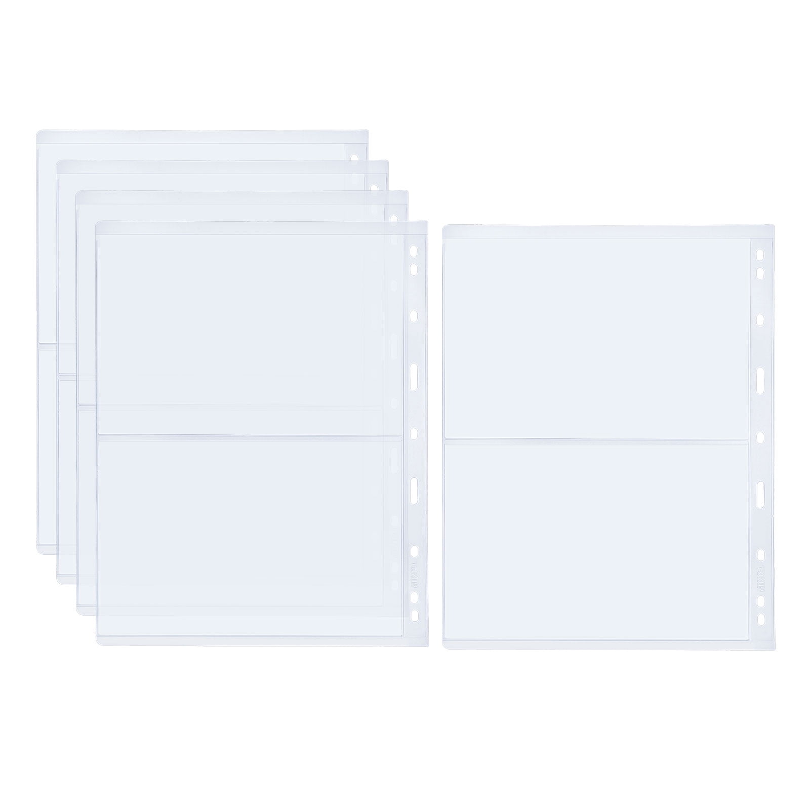 REGALWOVEN Collecting Pages, Paper Sleeves with 9 Hole Holder 2 Pockets ...