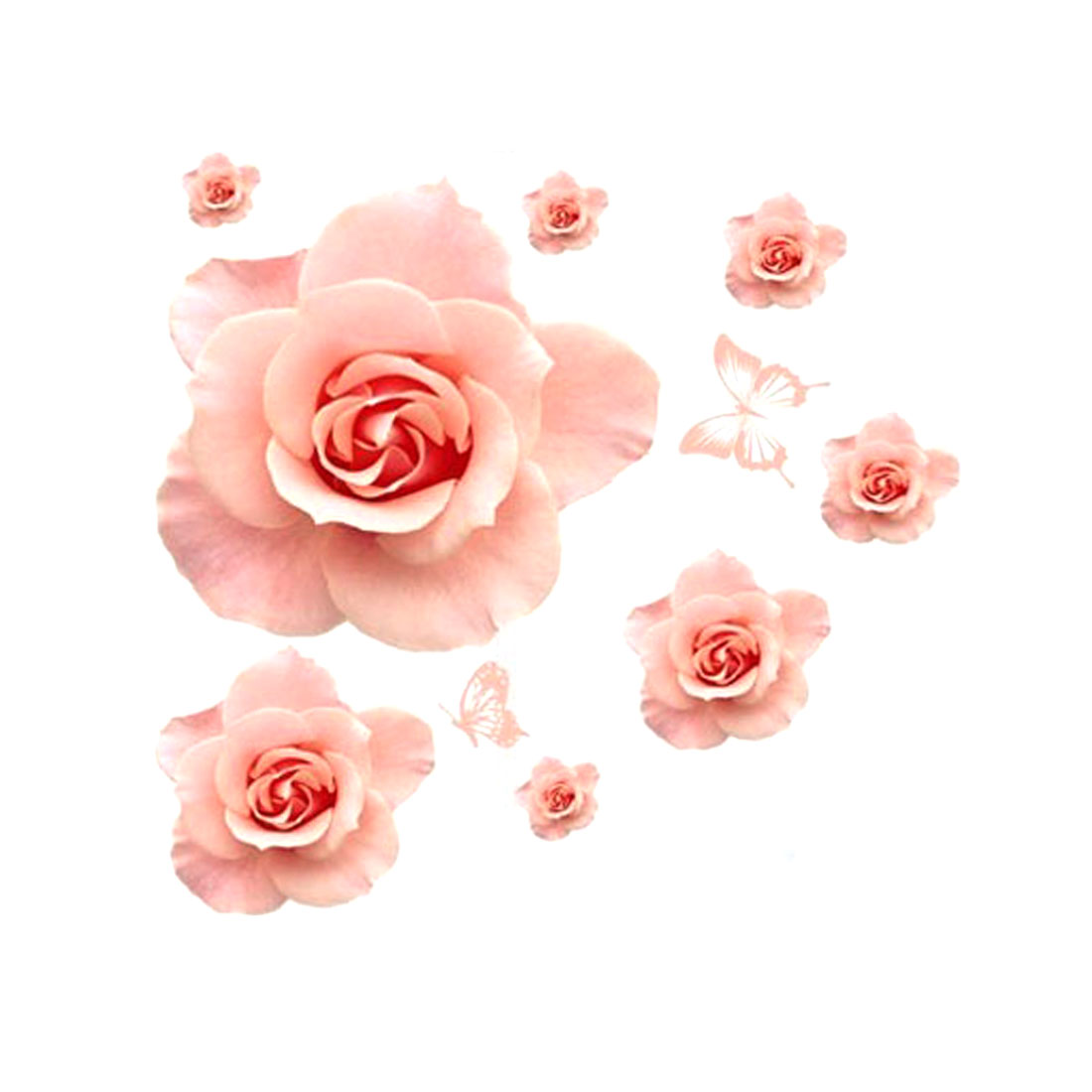 3D Mirror Flower Decal Wall Sticker DIY Removable Art Mural Room Decor ...