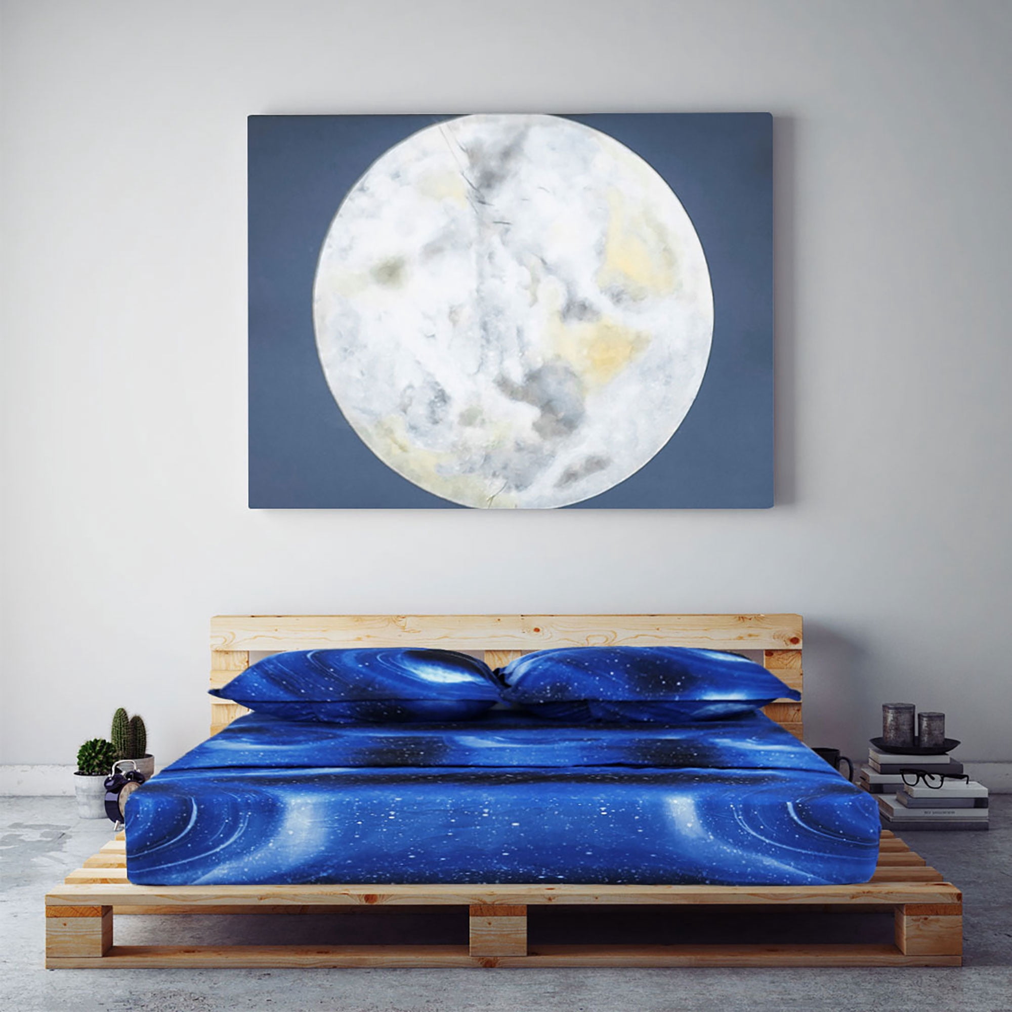 REGALWOVEN Deep Pocket 4 Piece Galaxy Printed Colored Bed Sheets Set ...