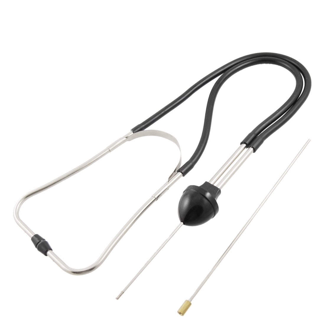 Mechanics Stethoscope Car Auto Black Tubing Silver Tone Metal - Walmart.com
