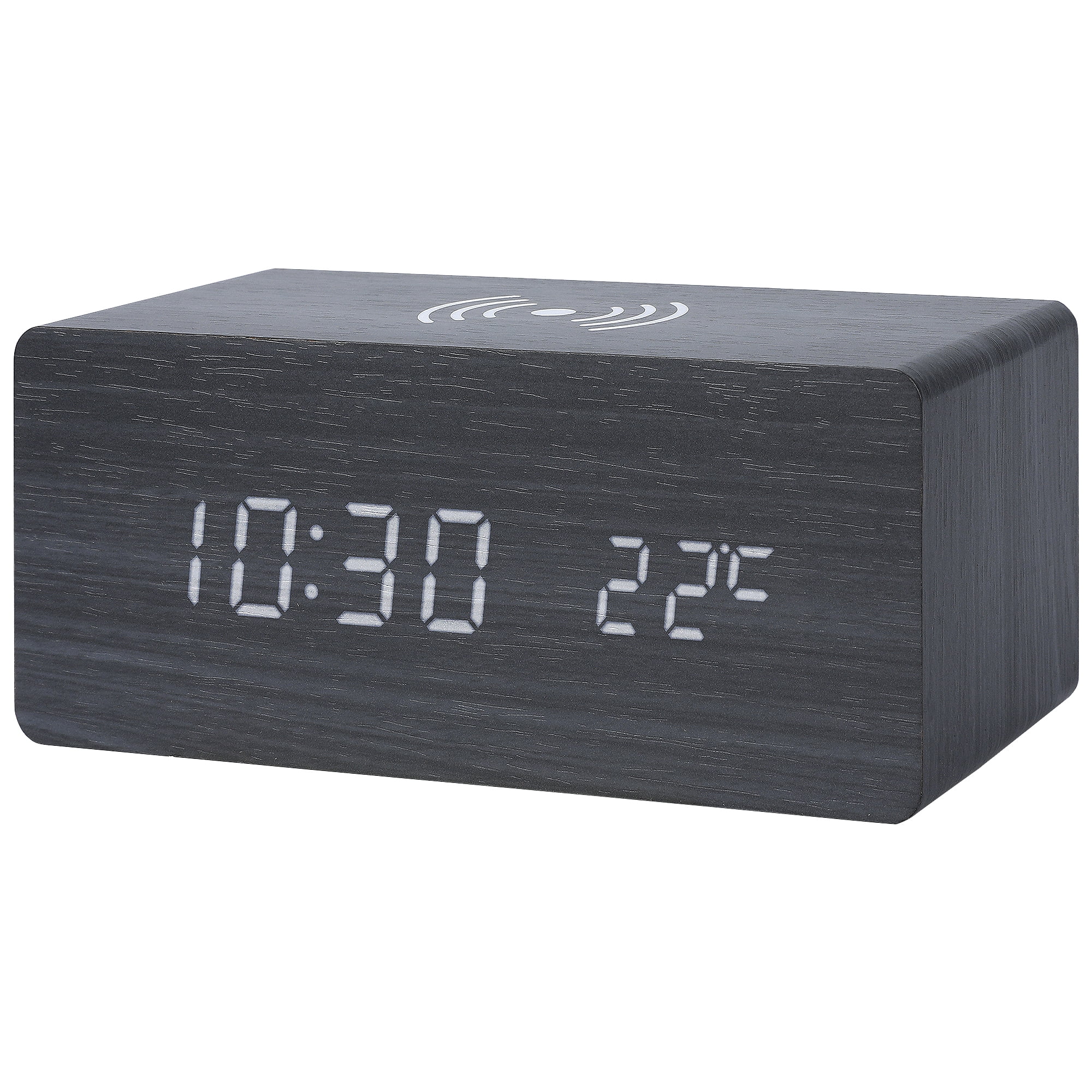 REGALWOVEN Digital Alarm Clock, Wood Grain Casing Design, Voice Wake-Up ...