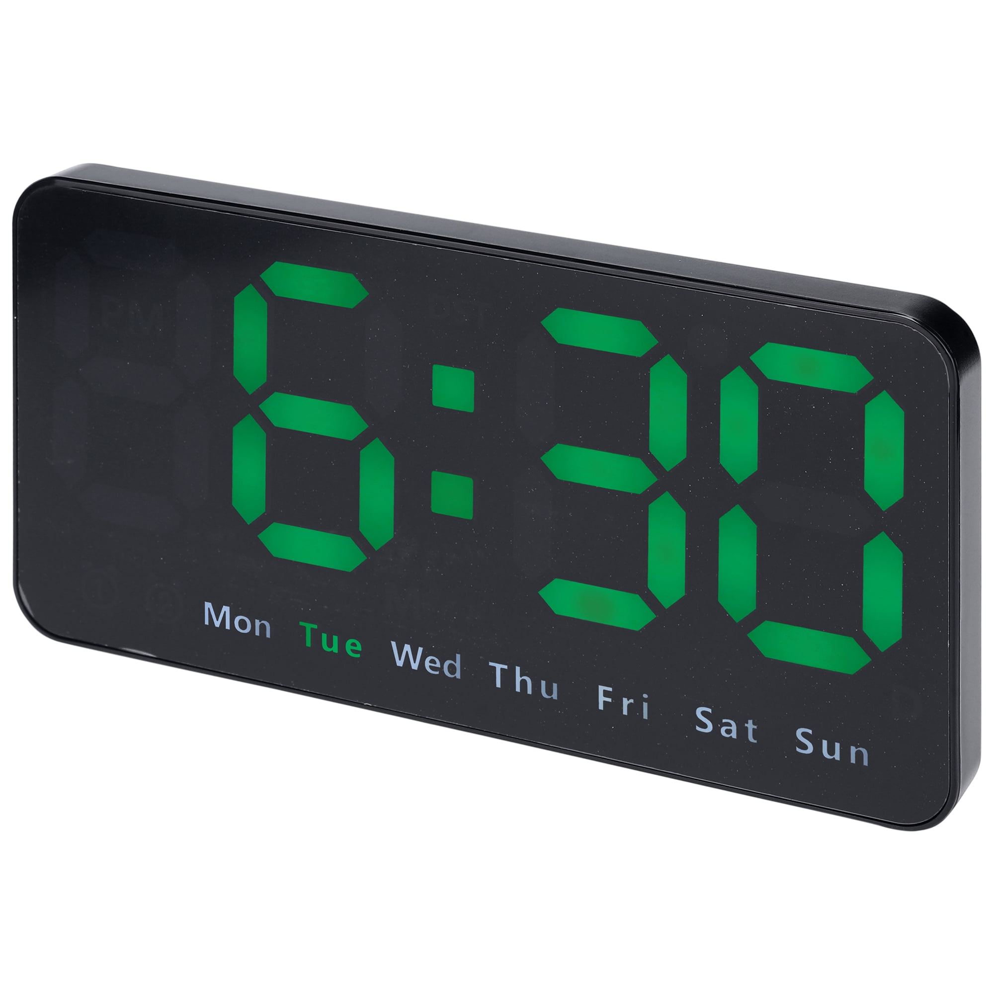 REGALWOVEN Digital Dual Alarm Clock, Big Numbers Display Dimmable Wall ...