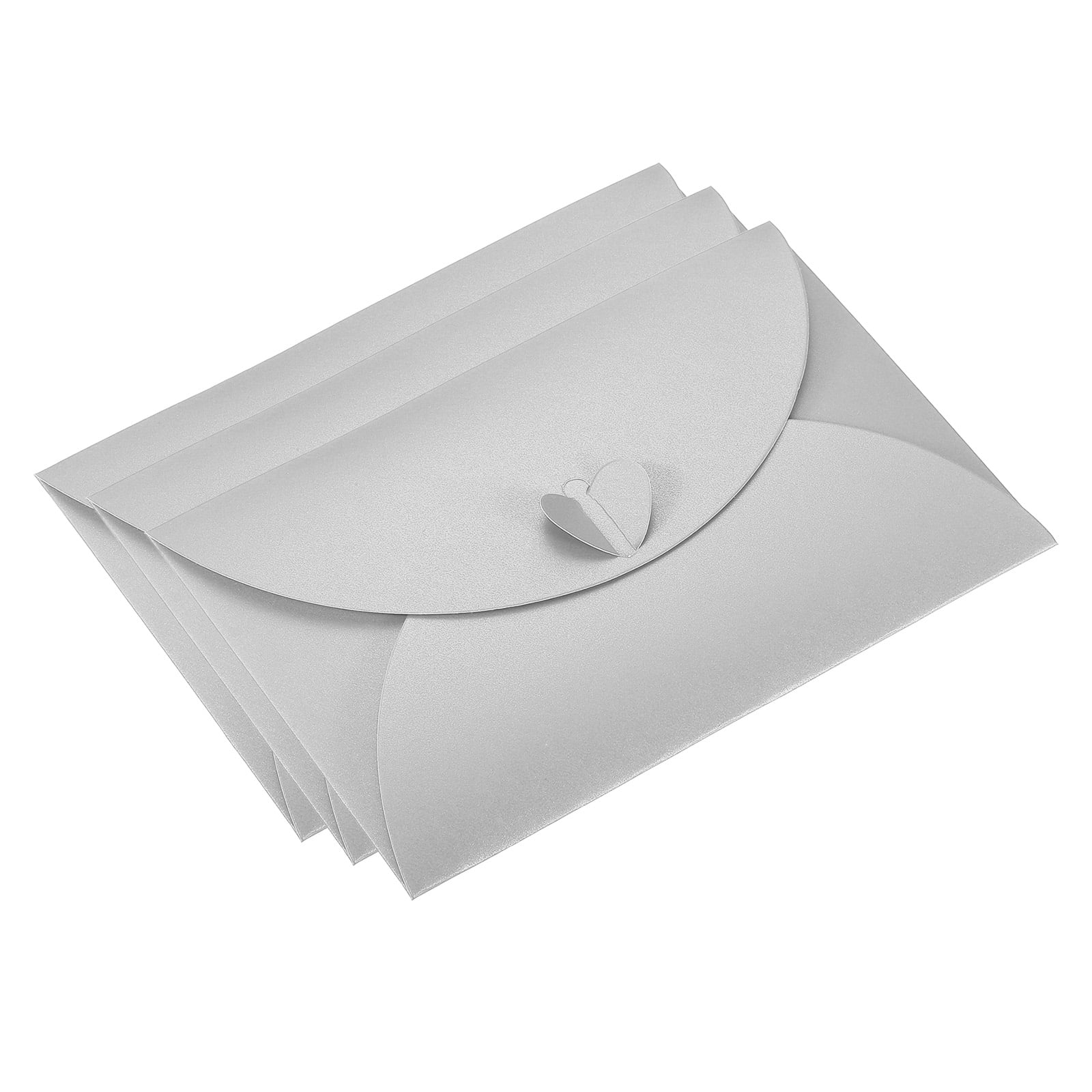 REGALWOVEN Envelopes, 50 Pack Heart Shaped Clasp Holders Mini Envelope ...