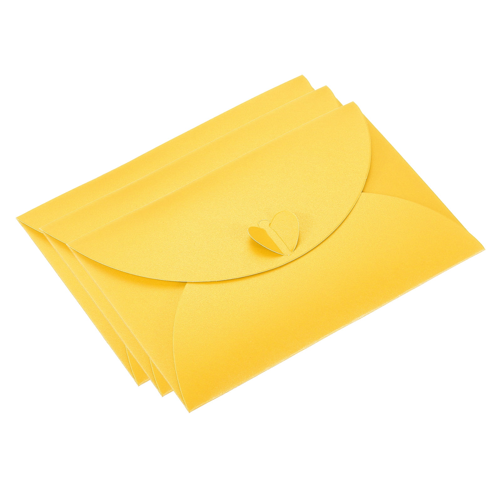 REGALWOVEN Envelopes, 50 Pack Heart Shaped Clasp Mini Envelope ...