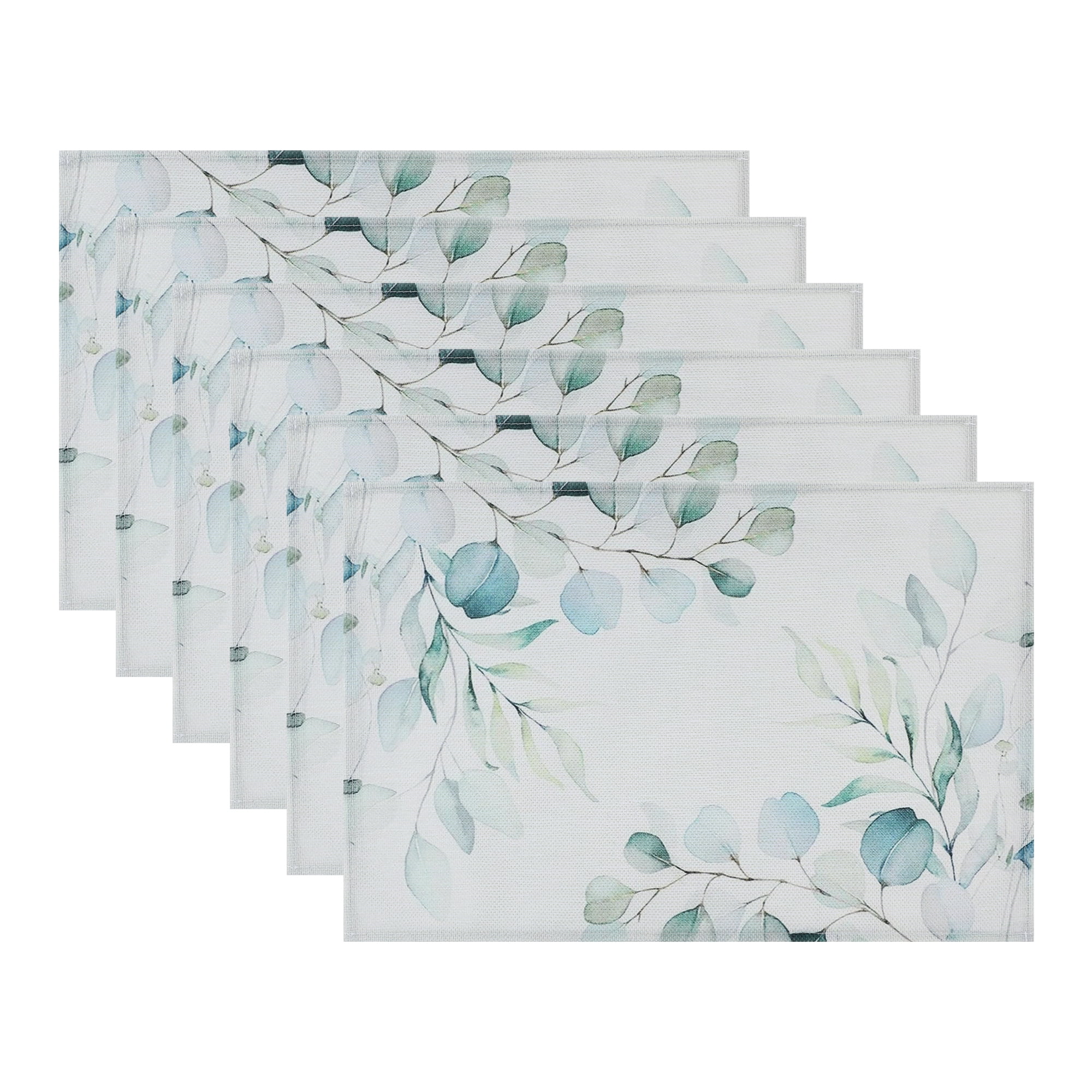 REGALWOVEN Farmhouse Placemats Set of 6 Linen Placemats for Dining ...