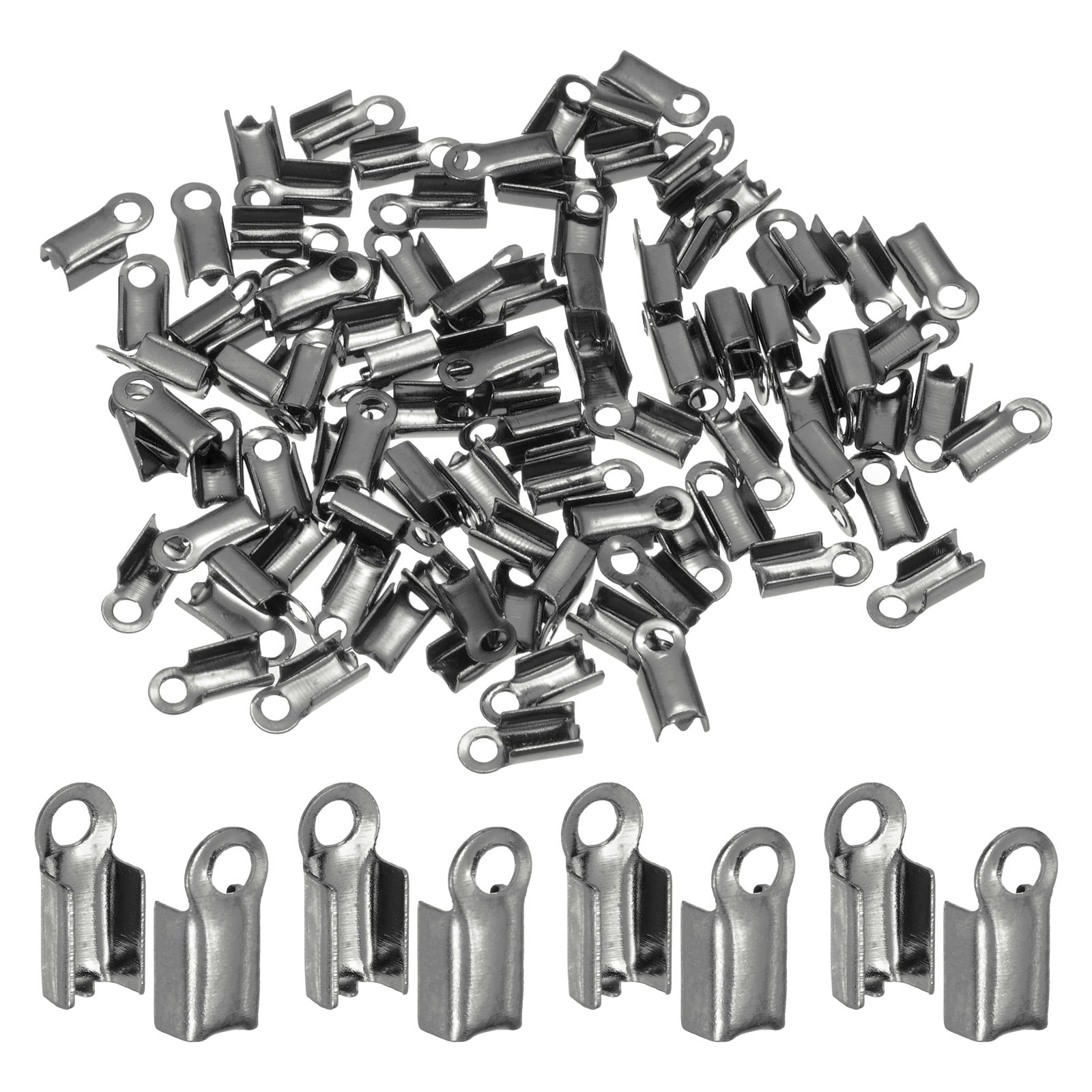 REGALWOVEN Fold Over Cord Ends 3mm Brass Crimp Cap Clasp Tips for DIY ...