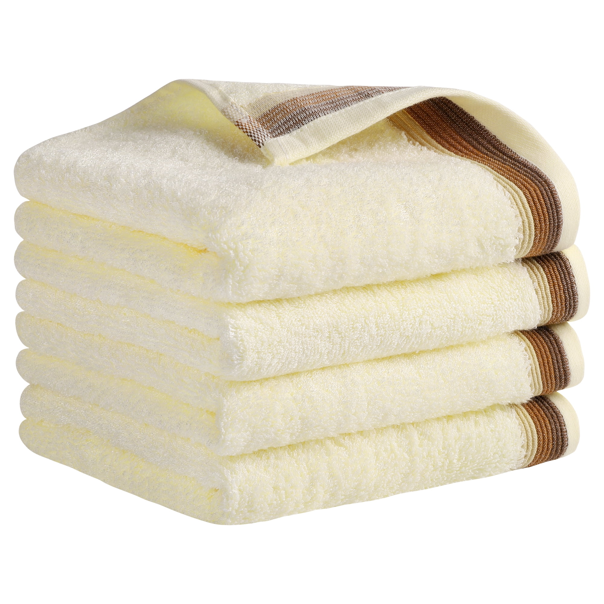 REGALWOVEN Hand Towels for Bathroom Cotton Striped Pattern Absorbent ...