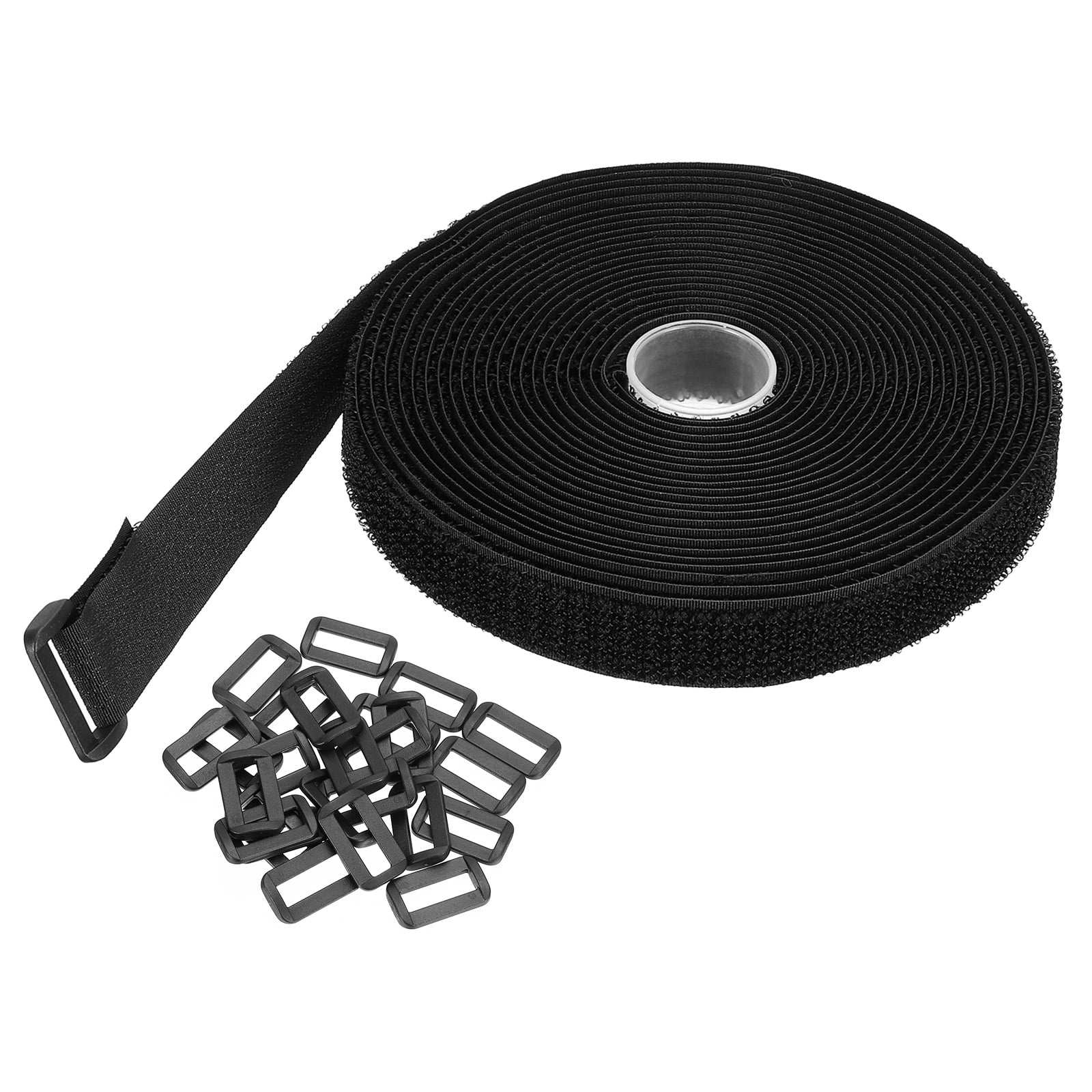 REGALWOVEN Hook and Loop Straps 0.8" x 16' with 25Pcs Plastic Buckle ...