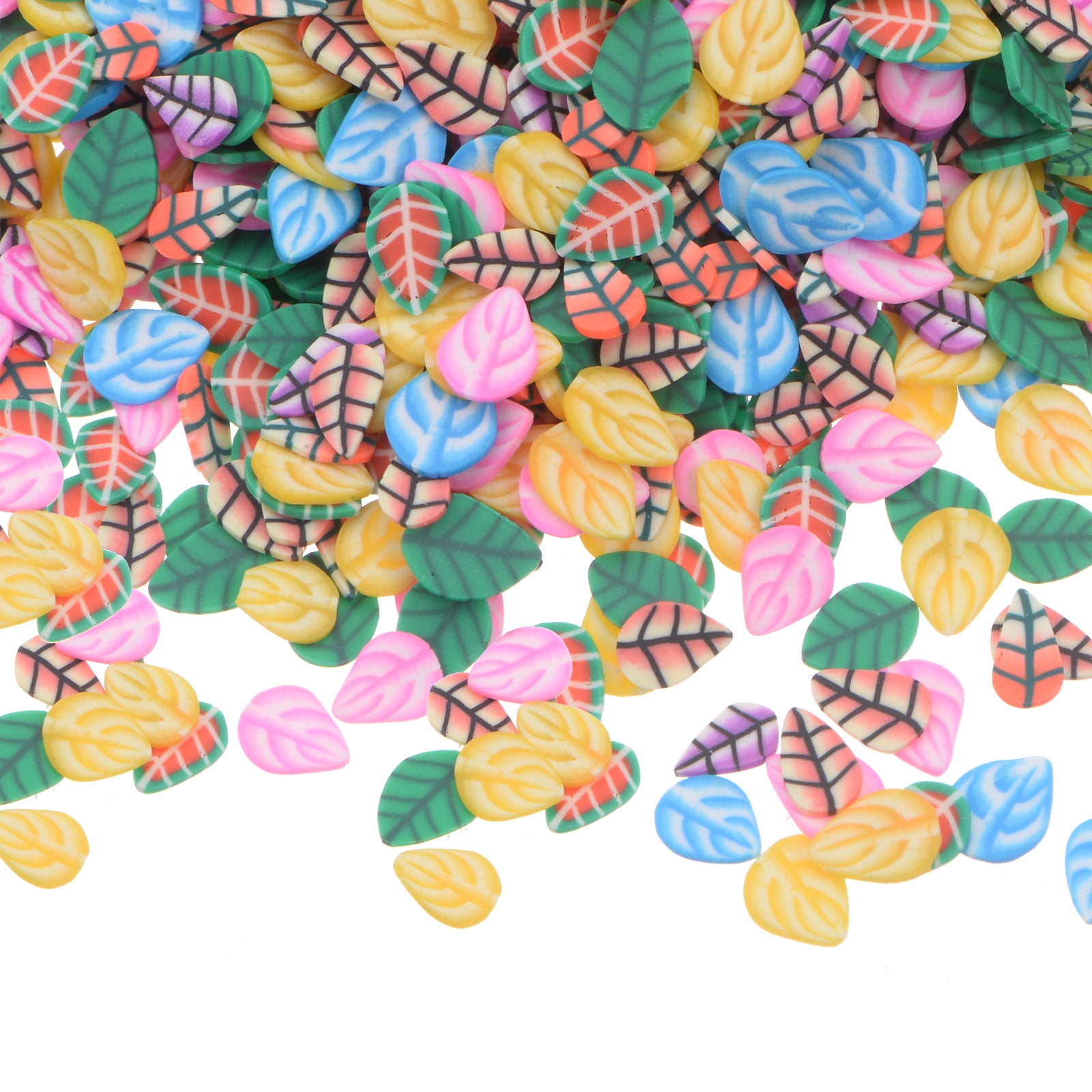 REGALWOVEN Imitation Leaf Slices Polymer Slices, 5mm Soft Clay Slices ...