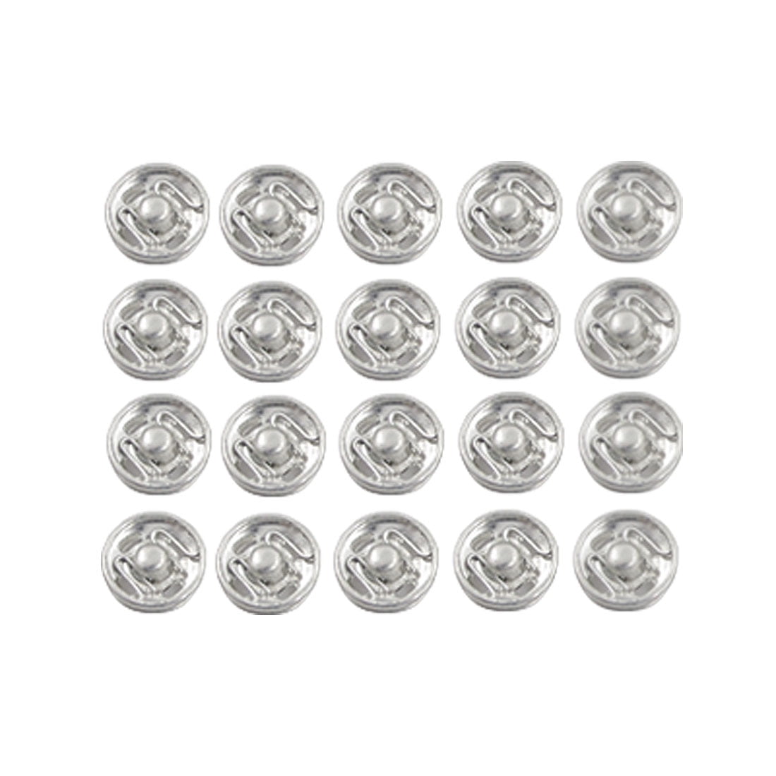 REGALWOVEN Invisible Silver Tone Clip Buttons Fasteners 20Pcs - Walmart.com