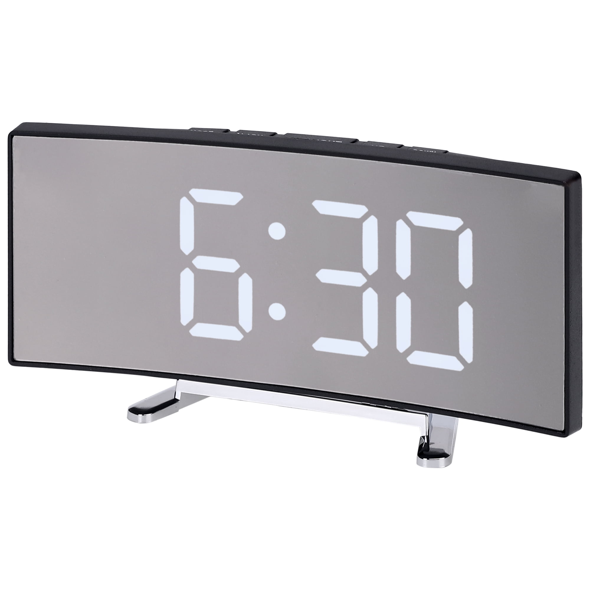 REGALWOVEN LED Mirror Alarm Clock for Bedroom, Alarm Clocks with Big ...