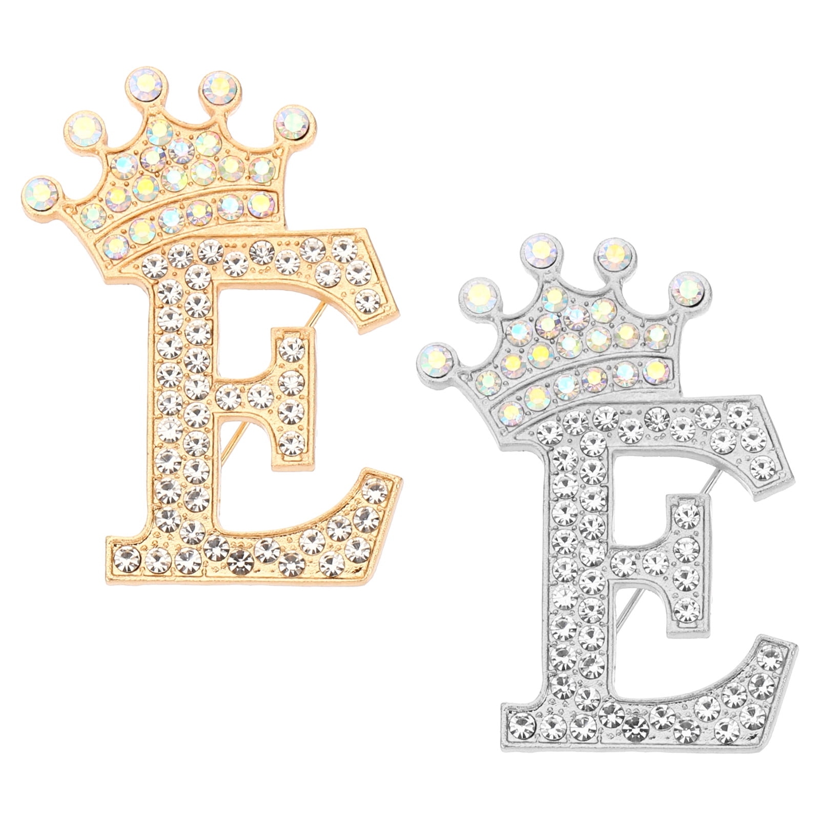REGALWOVEN Letter Brooch Pins, Alphabet Lapel Badges Pin Letter E ...