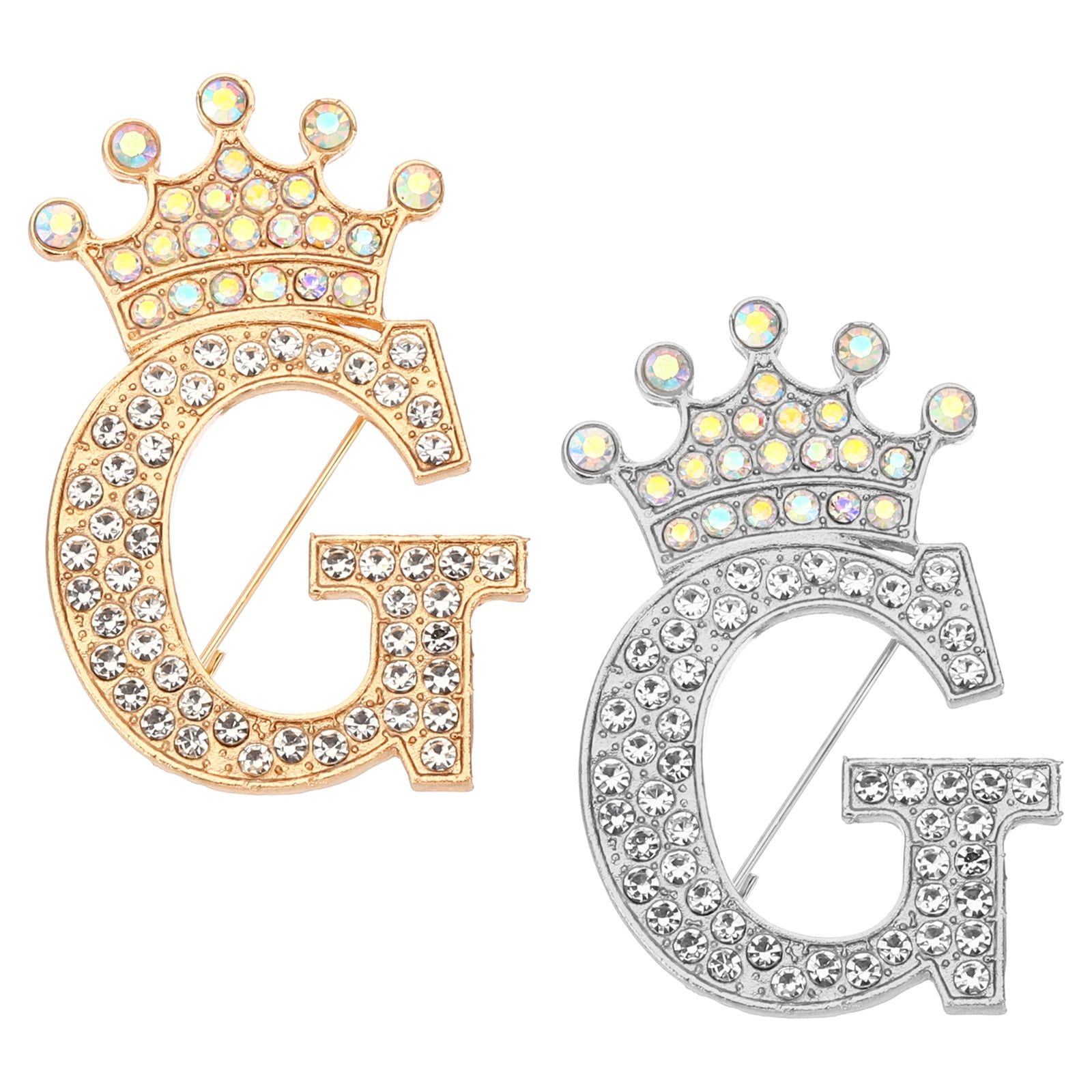 REGALWOVEN Letter Brooch Pins, Alphabet Lapel Badges Pin Letter G ...