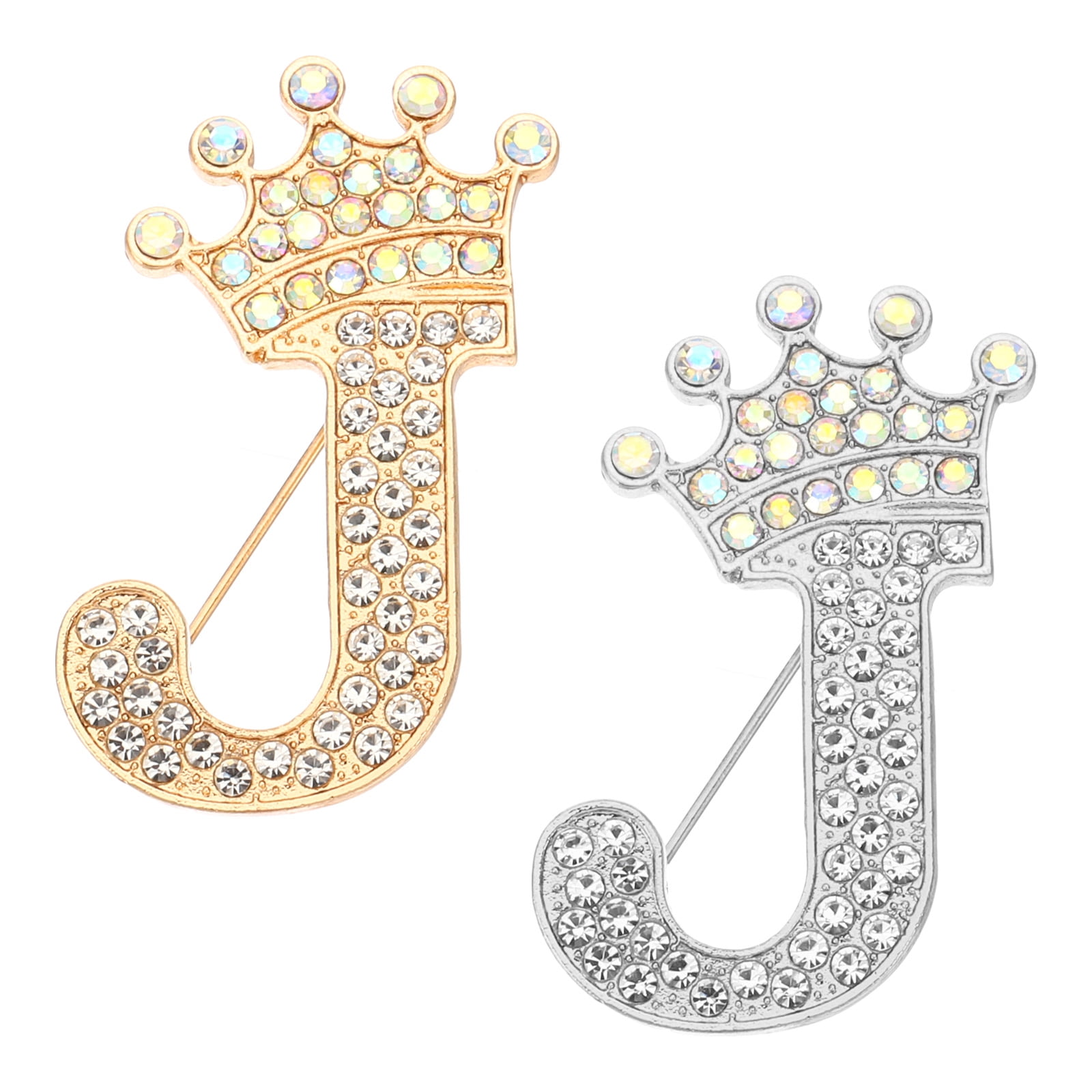 REGALWOVEN Letter Brooch Pins, Alphabet Lapel Badges Pin Letter J ...