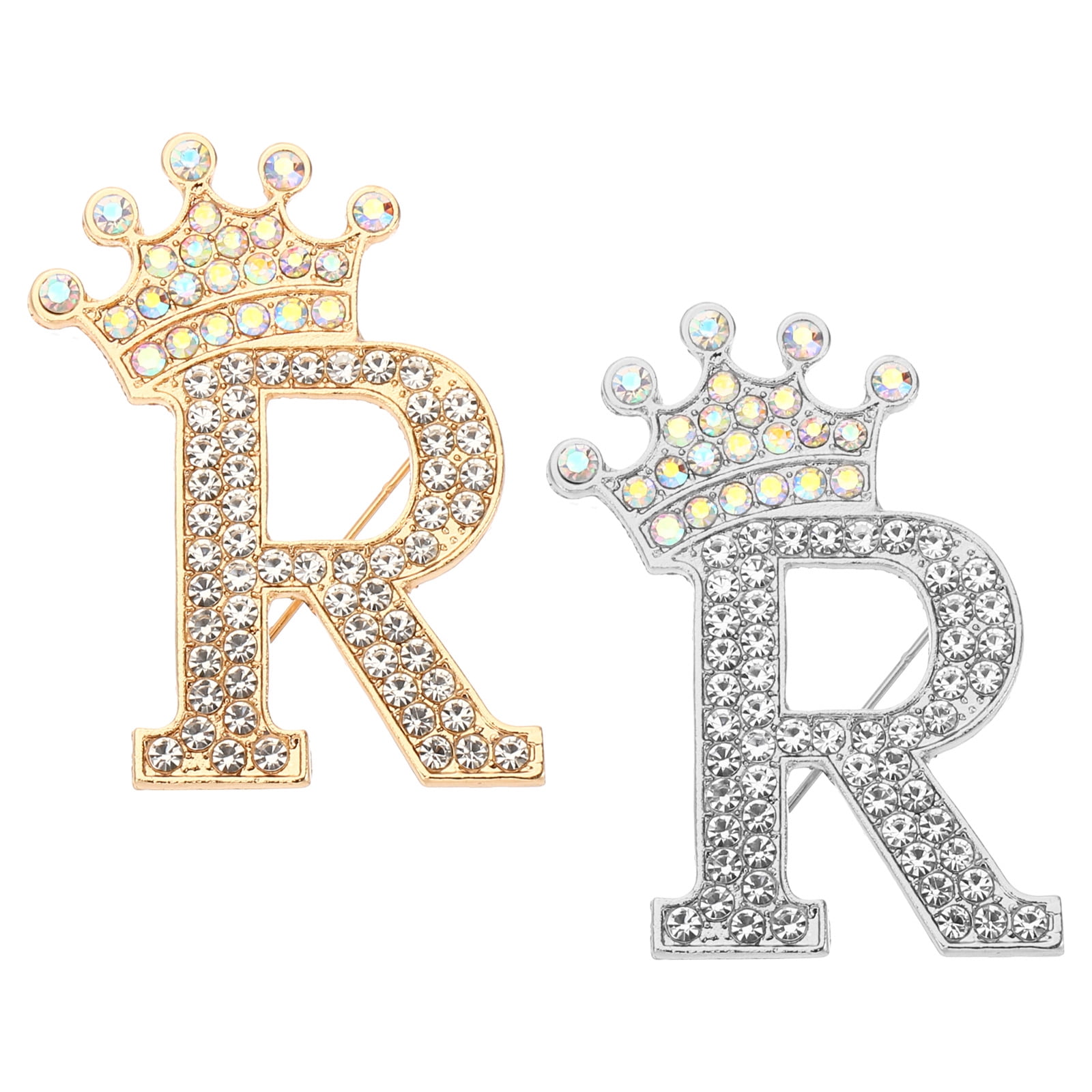 REGALWOVEN Letter Brooch Pins, Alphabet Lapel Badges Pin Letter R ...