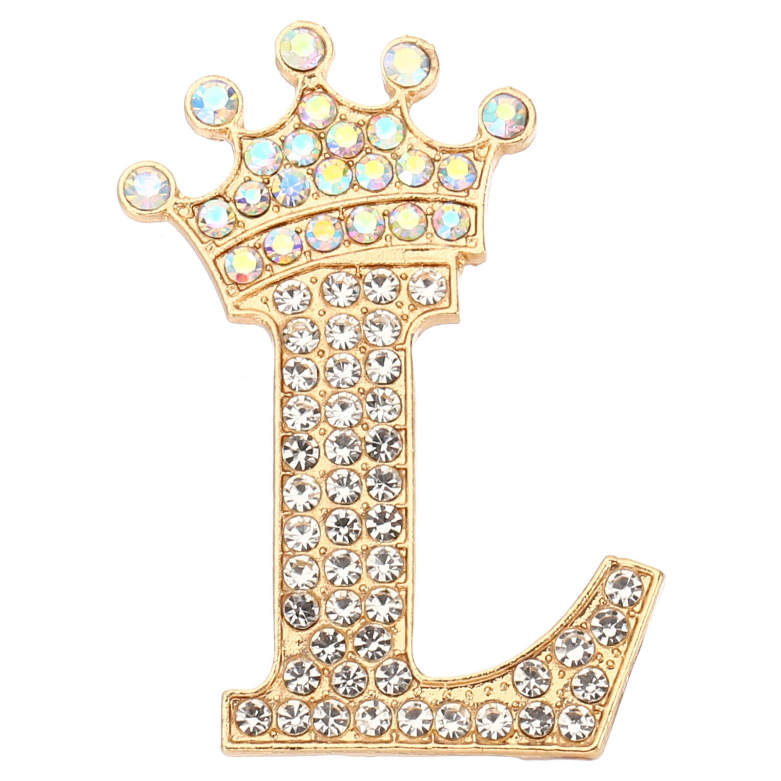 REGALWOVEN Letter Brooch Pins, Crown Initial Rhinestone Alphabet L ...
