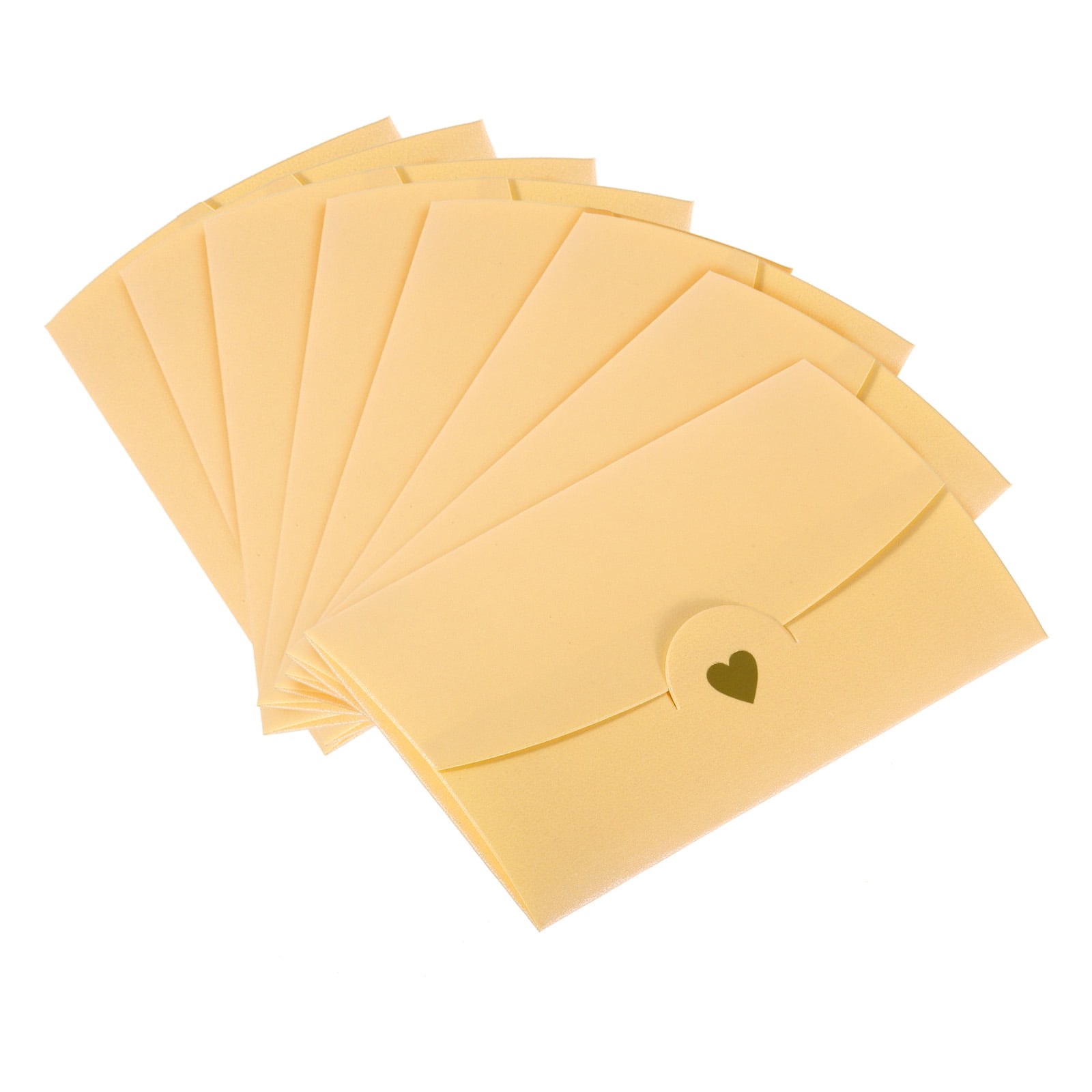 REGALWOVEN Mini Envelopes, Small Holders Retro Gold Heart Business ...