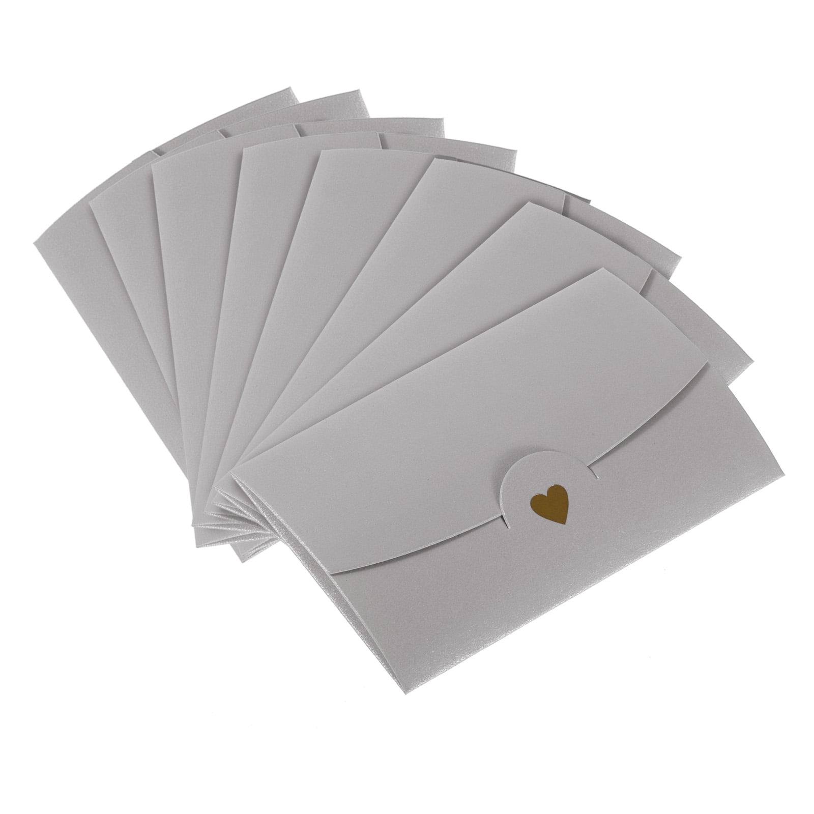 REGALWOVEN Mini Envelopes, Small Holders Retro Gold Heart Business ...