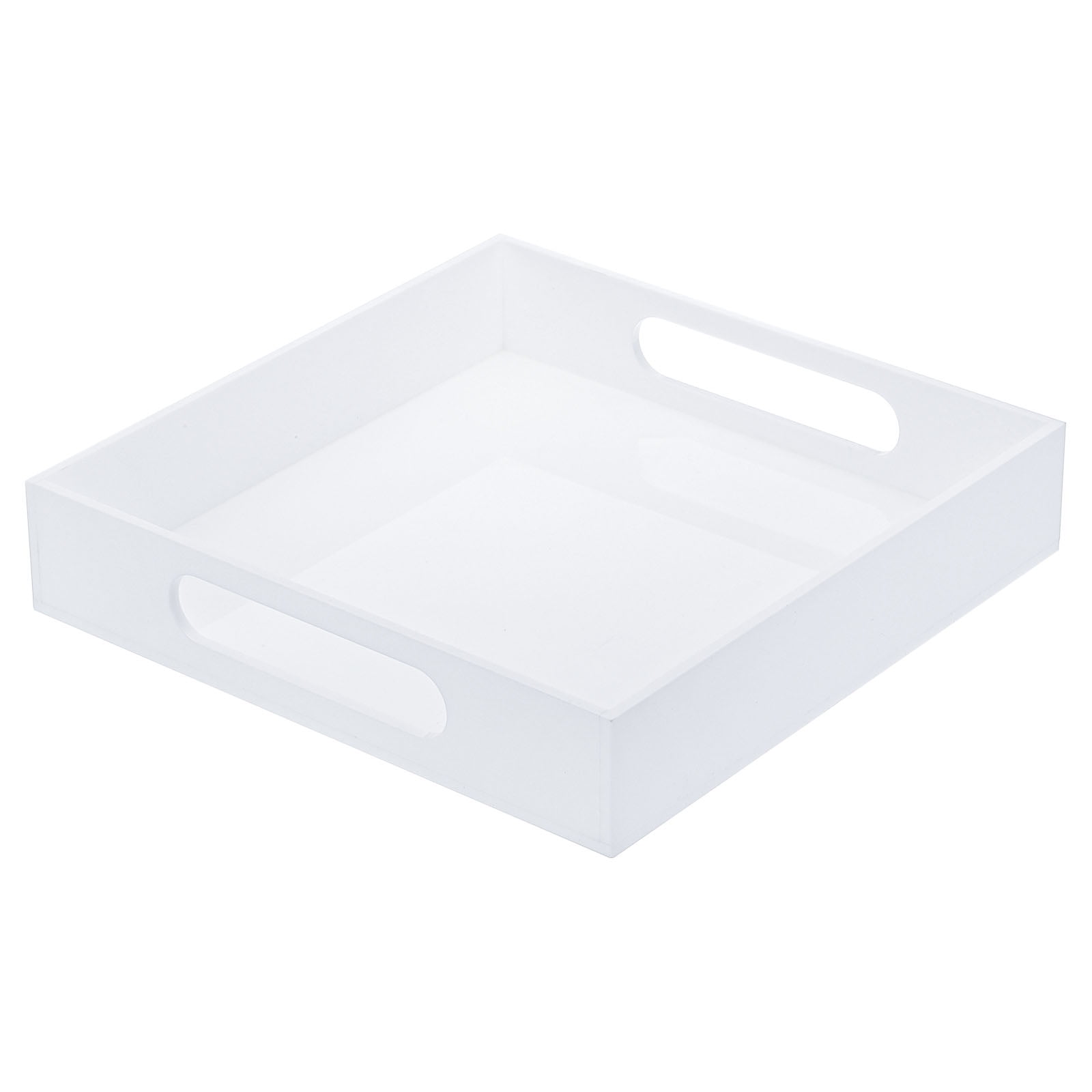 REGALWOVEN Modern Elegant Large White Acrylic Tray for Serving and ...