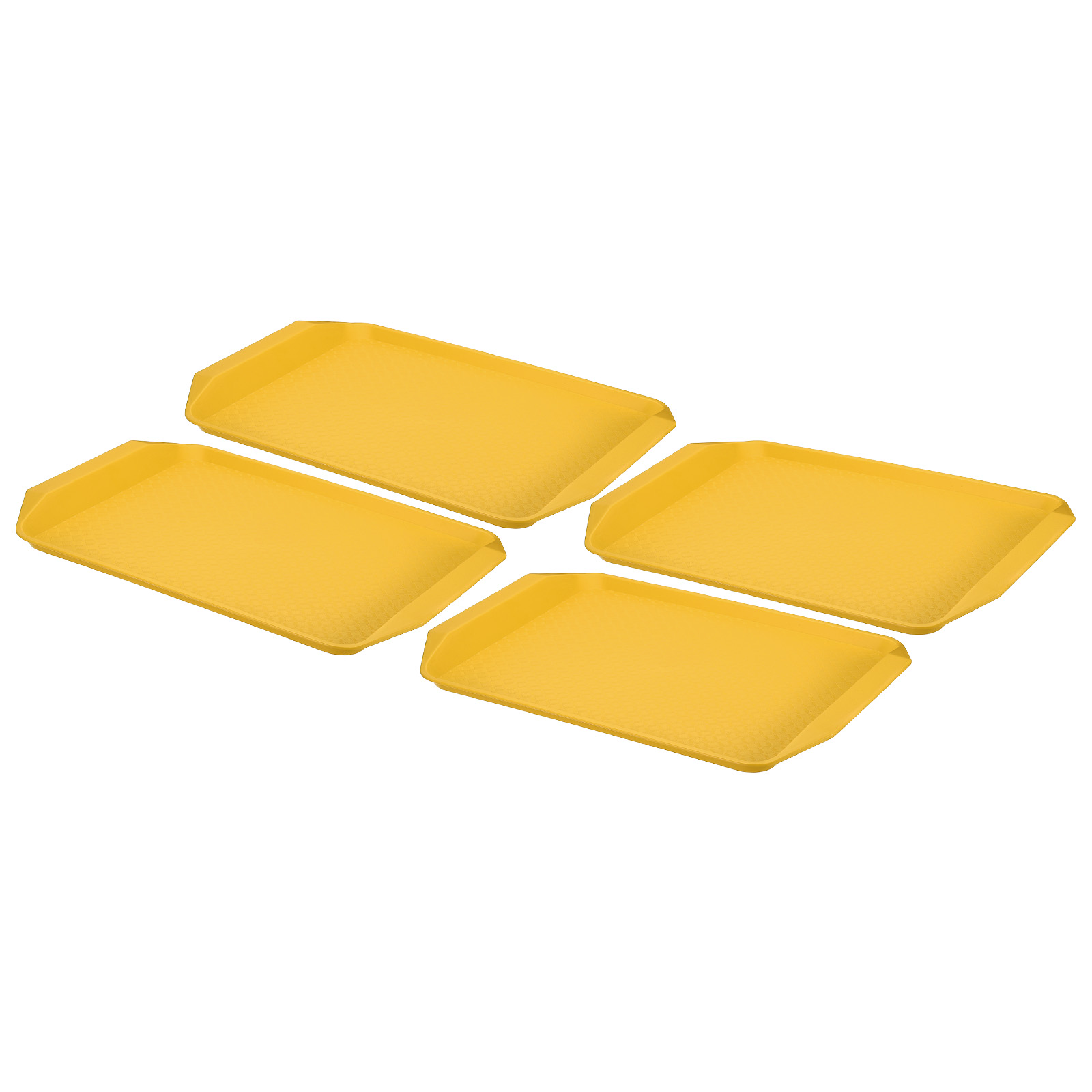REGALWOVEN Plastic Fast Food Serving Tray, Non-Slip Rectangle ...