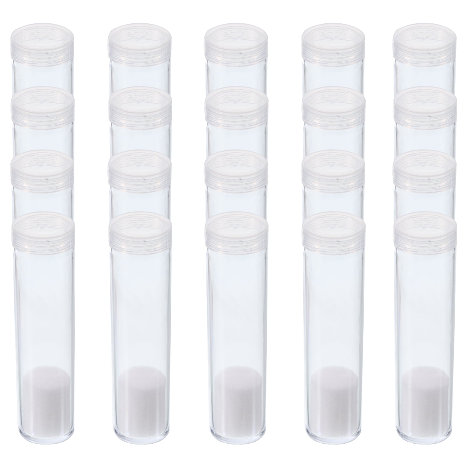 REGALWOVEN Round Coin Tubes with Screw Lid Plastic Coin Holders for ...