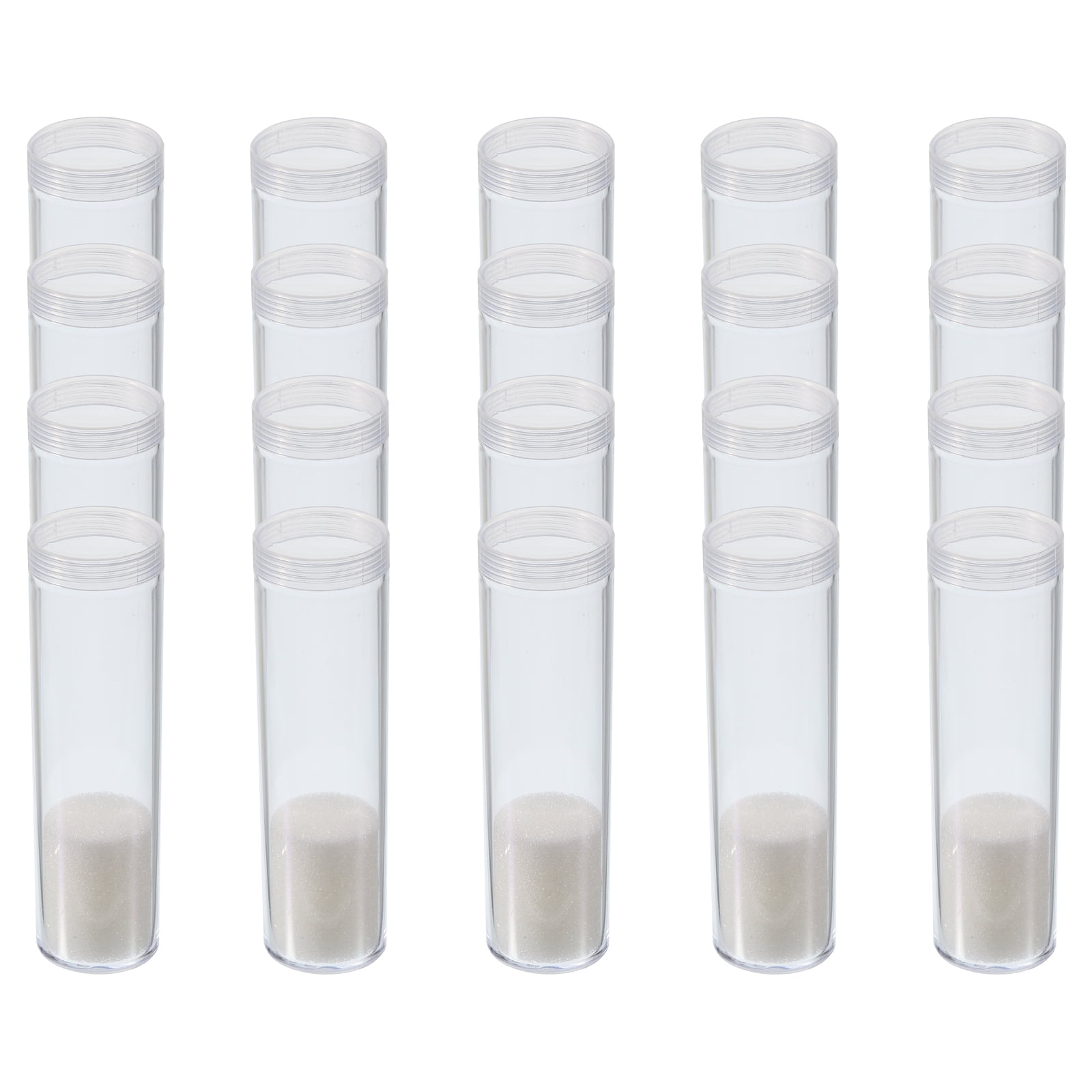 REGALWOVEN Round Coin Tubes with Screw Lid Plastic Coin Holders for ...