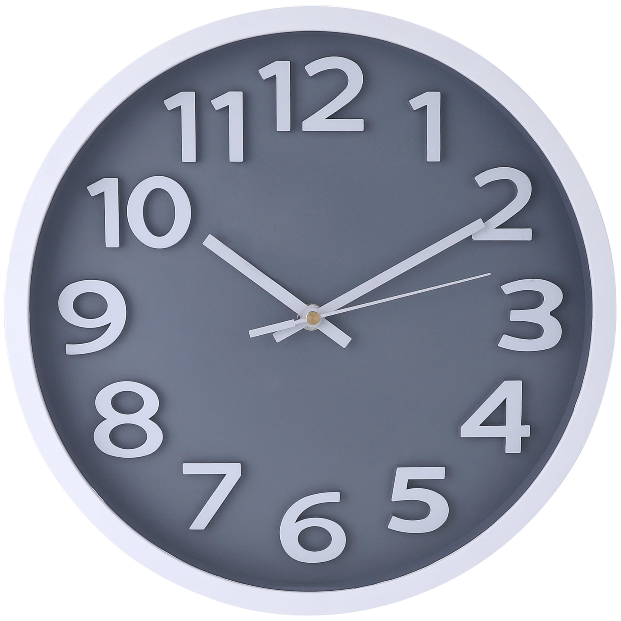 REGALWOVEN Silent Non-Ticking Modern Battery Operated Wall Clock for Kitchen and Living Room ...