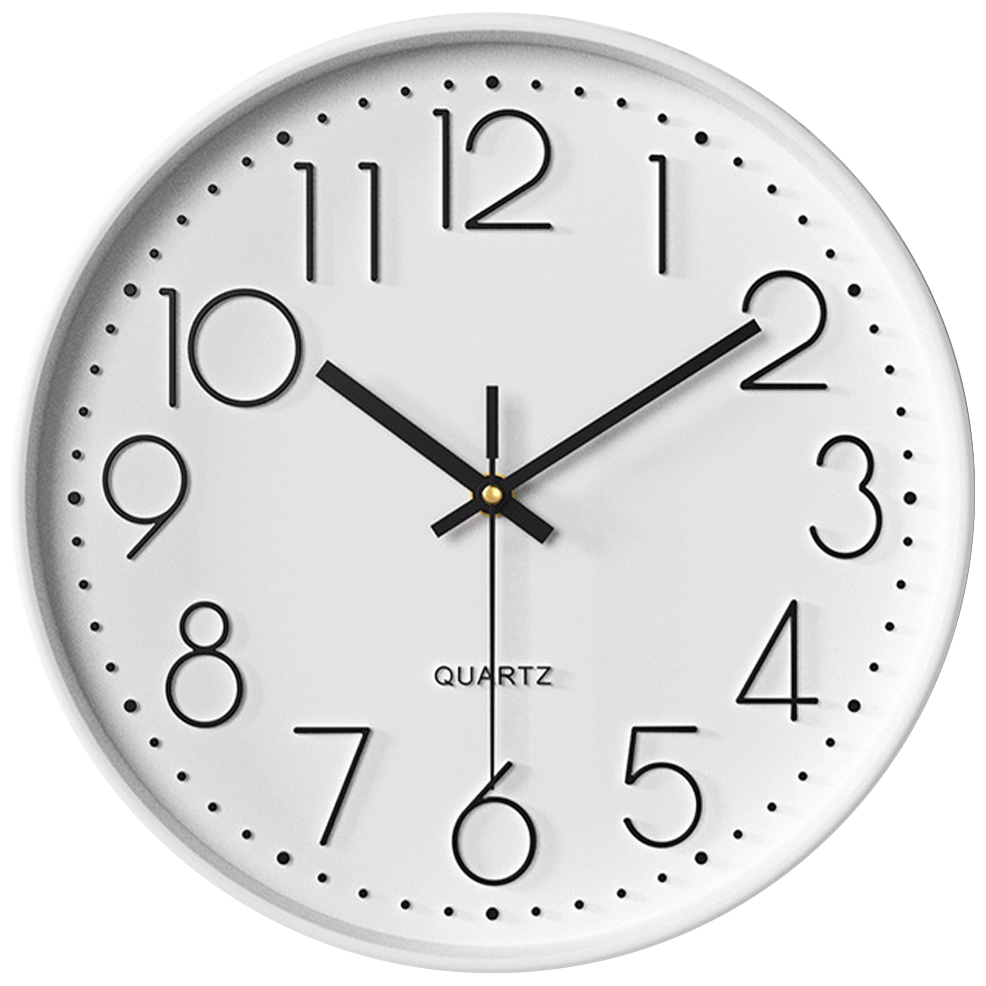 REGALWOVEN Simple Wall Clock, Big Number, Silent Non-Ticking Modern ...